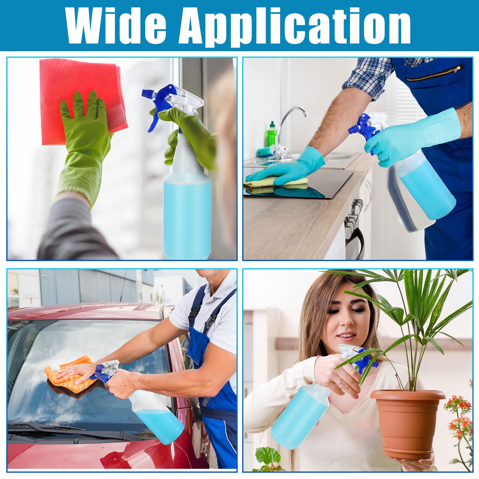 Snapklik.com : Eaasty 12 Pcs Plastic Spray Bottle 32 Oz Bulk Heavy Duty ...