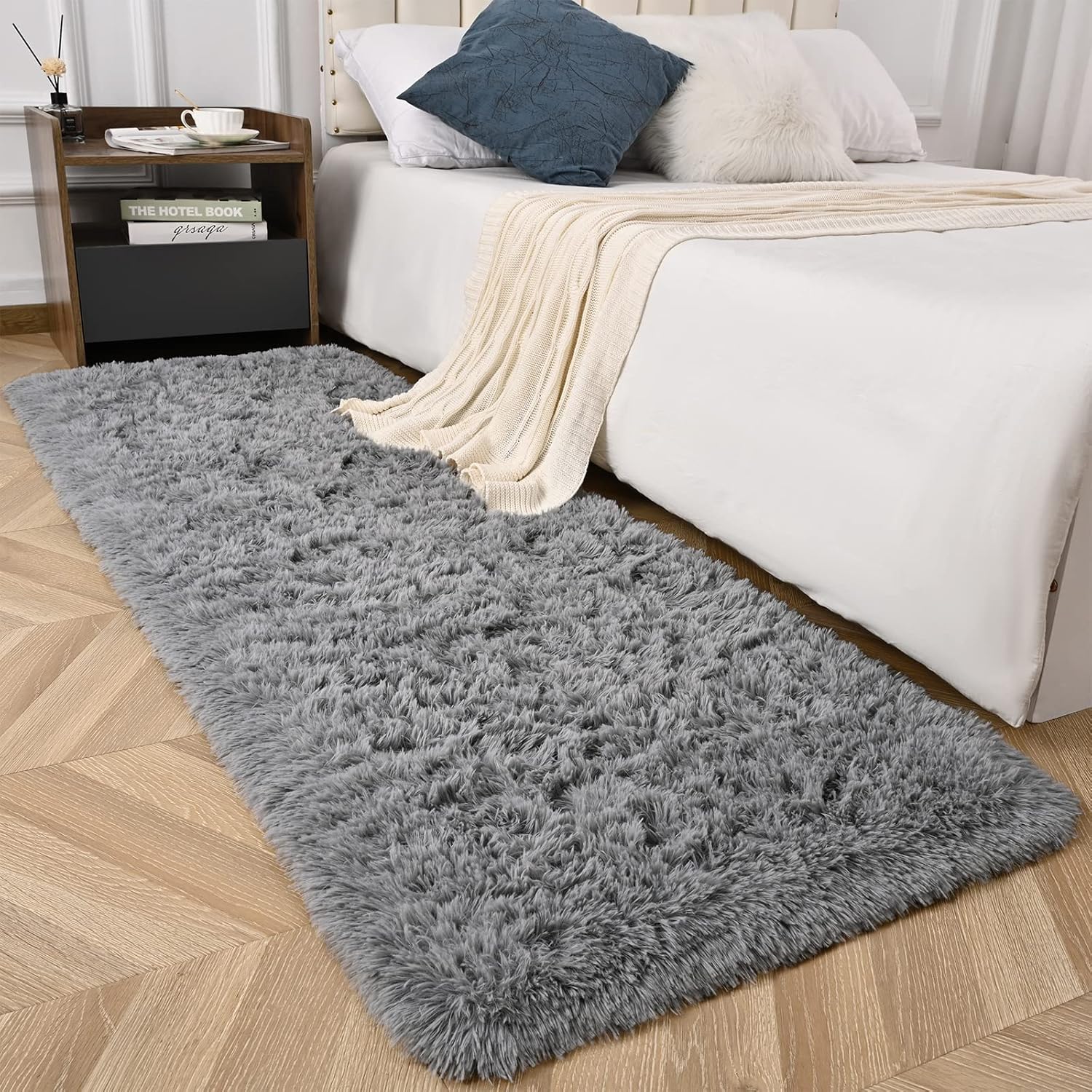 Amazon.com: Zedrew Grey Runner Area Rugs for Bedroom Living Room, 2x6 ...