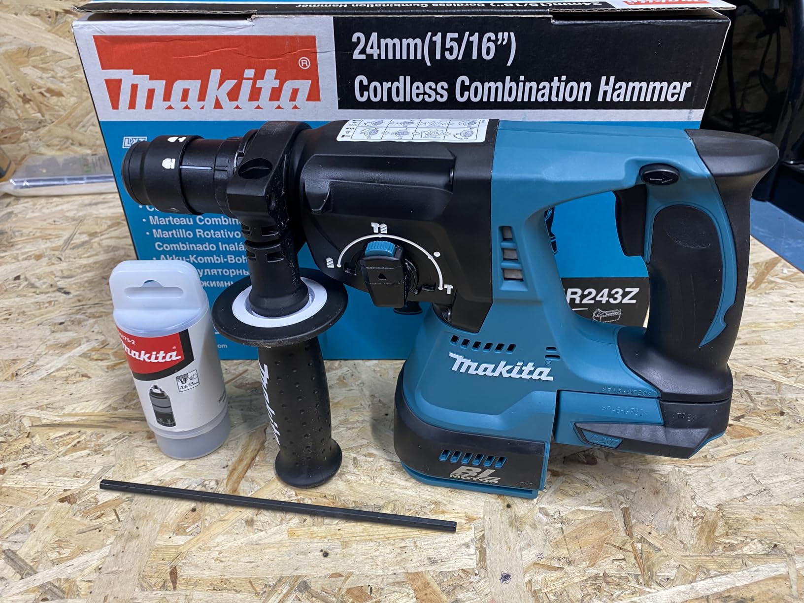 Makita DHR243Z DHR243Z-Martillo ligero 18V SDS-Plus Litio-Ion 24 mm BL ...