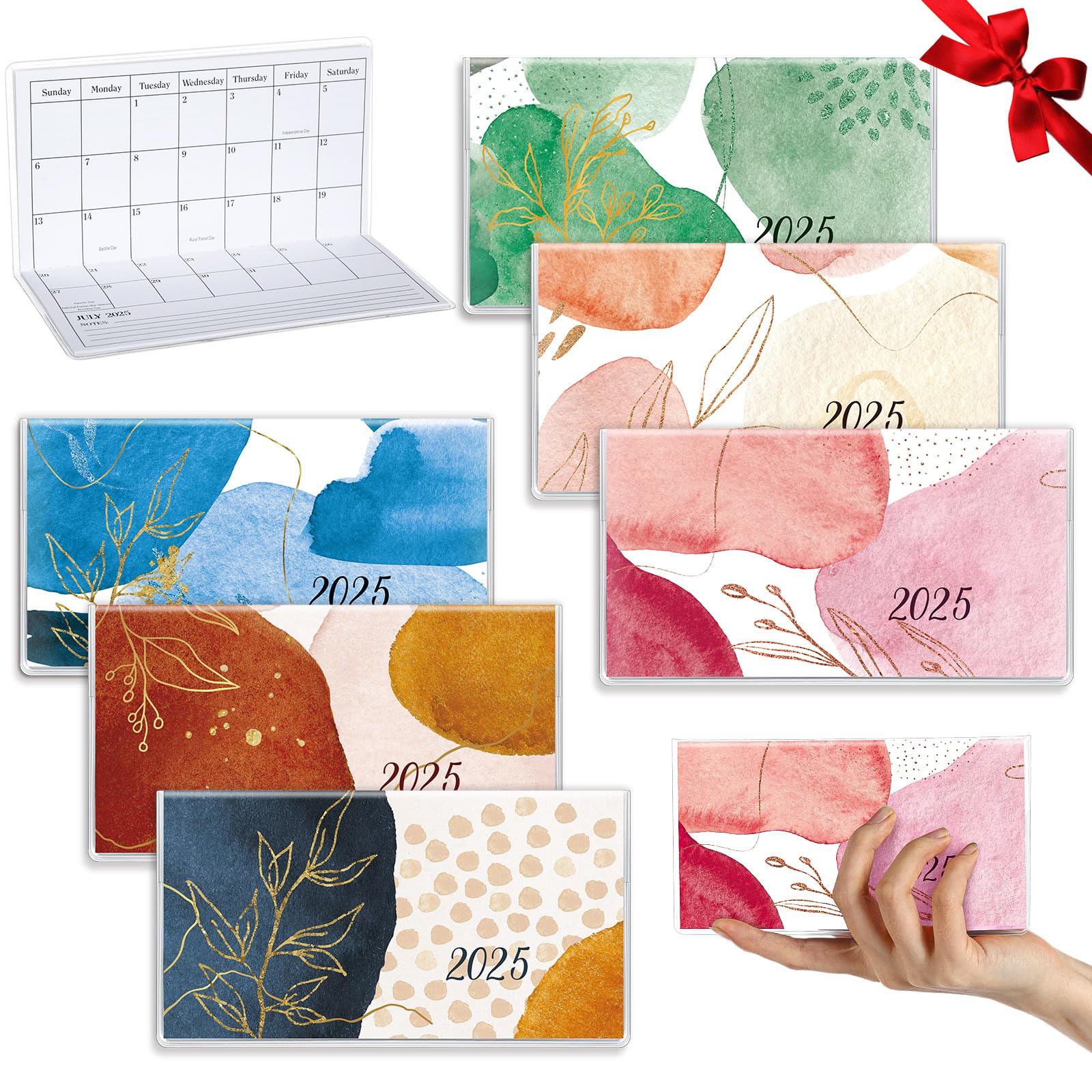 Amazon.com : ReliThick 6 Pcs 2025 Pocket Calendar for Purse Monthly ...