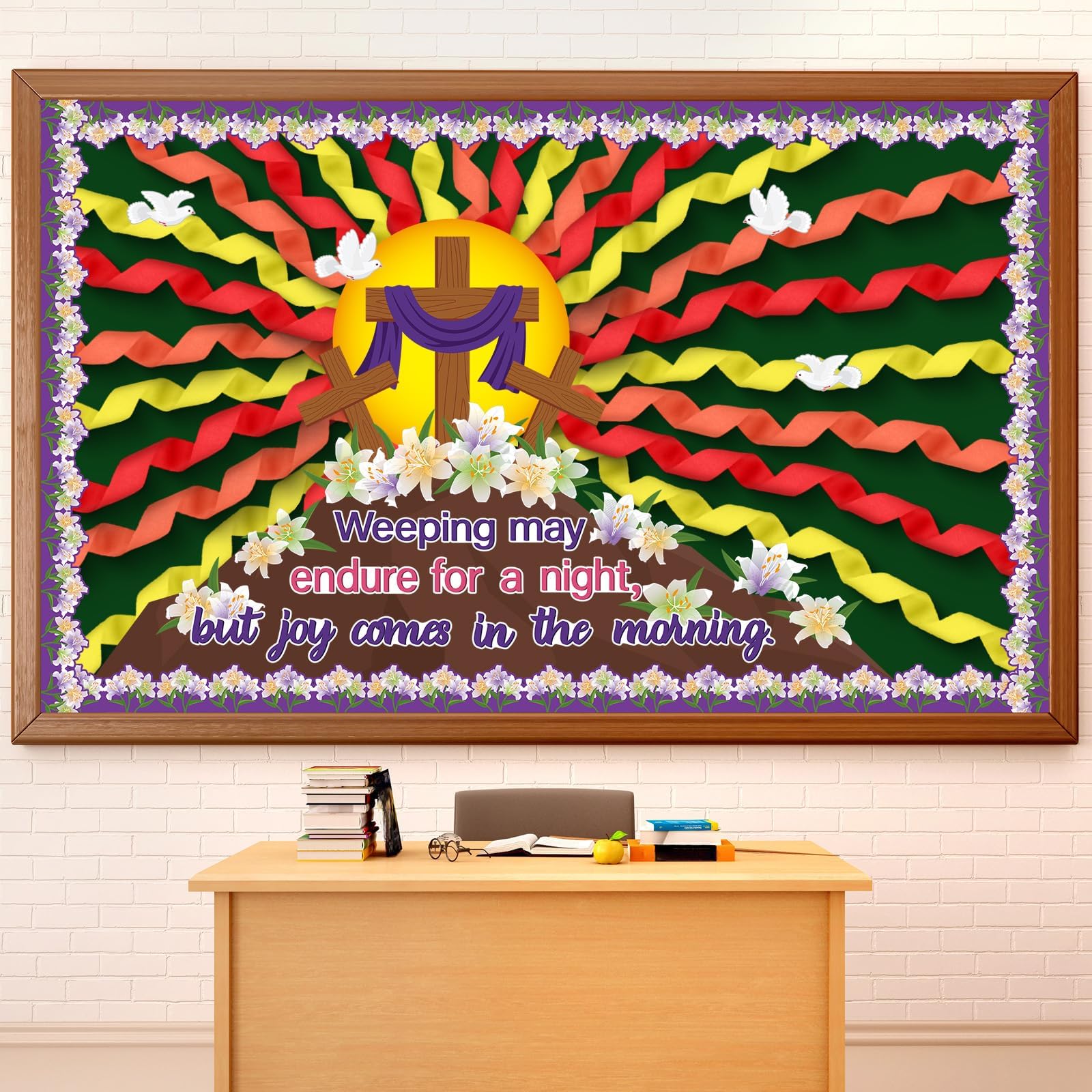 Amazon.com: 3D Power of Prayer Cross Bulletin Board Set - 40 Pieces ...