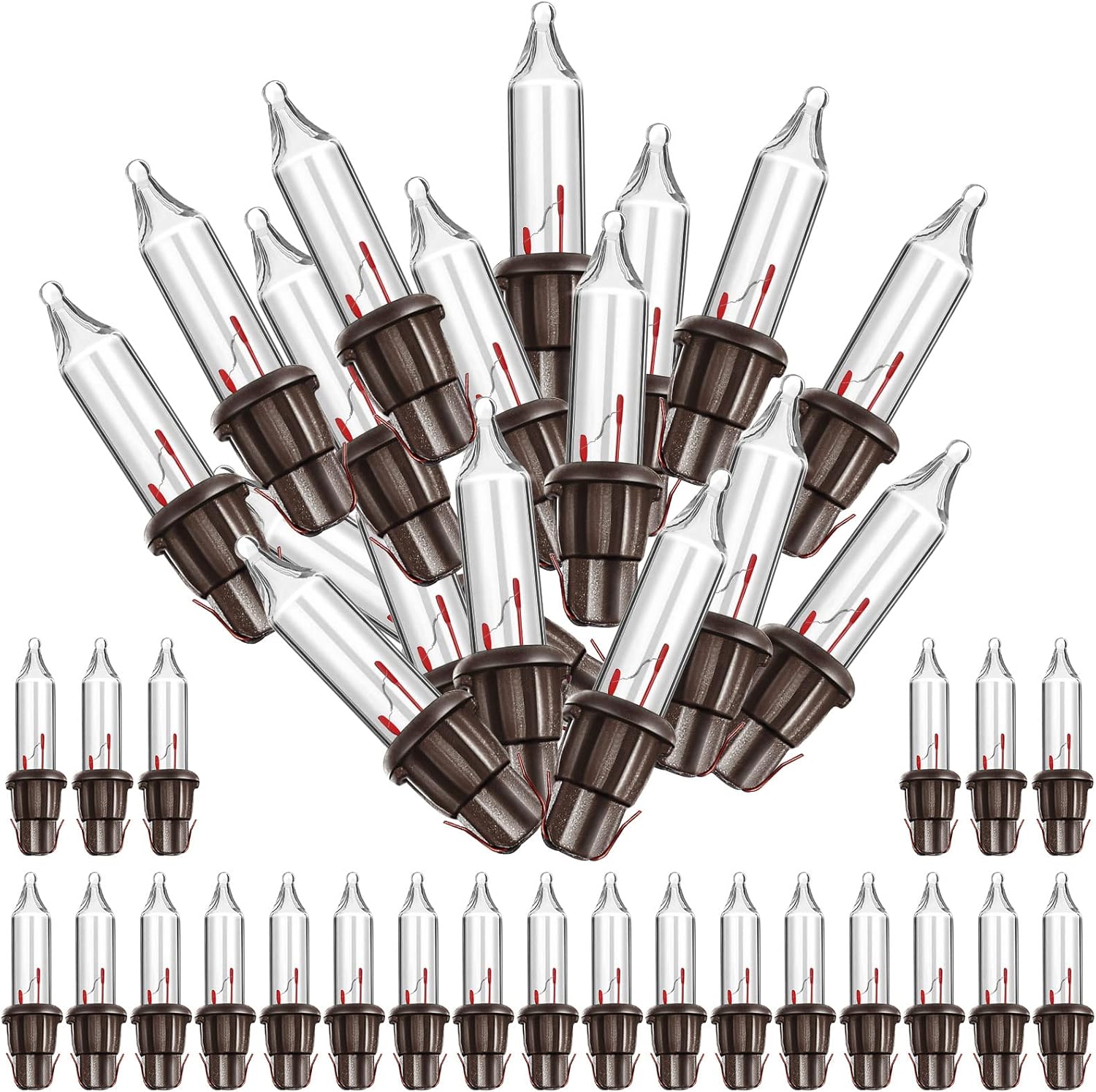 Amazon.com: Mudder 100 Pieces 2.5v Replacement Christmas Tree Light ...