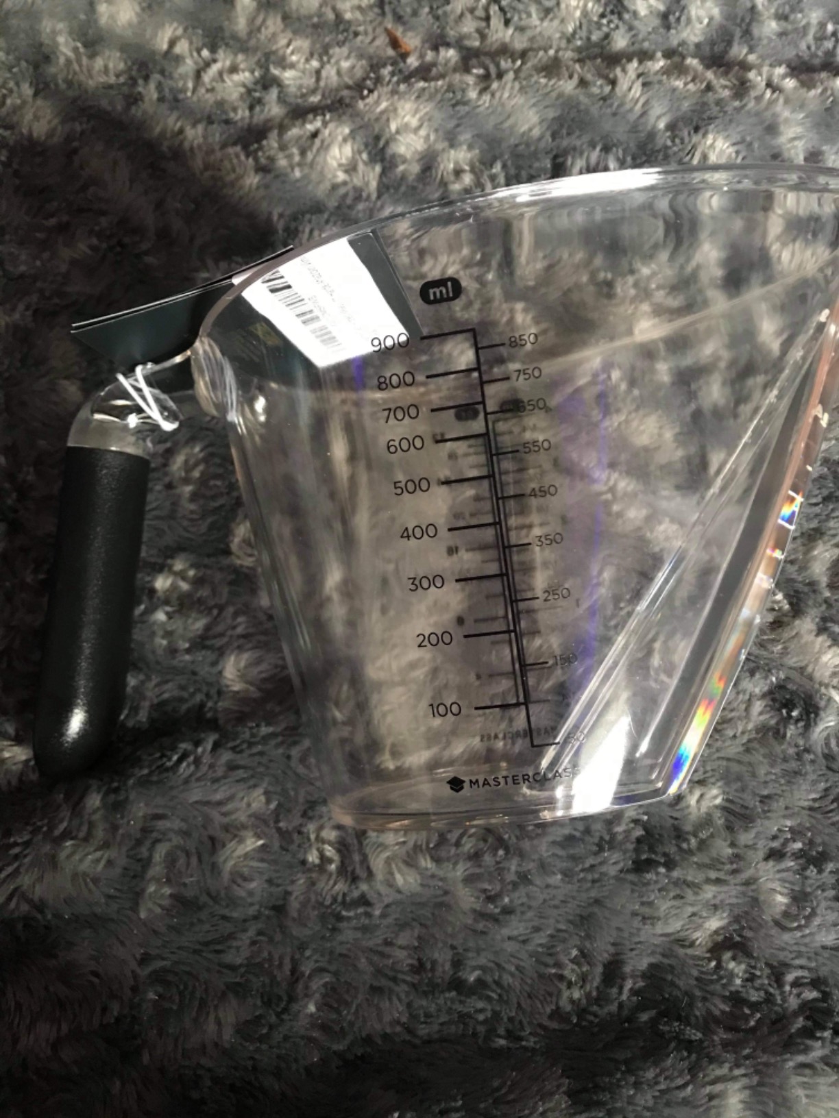 MasterClass Angled Measuring Jug 1L, Clear BPA Plastic Jug with Handle ...