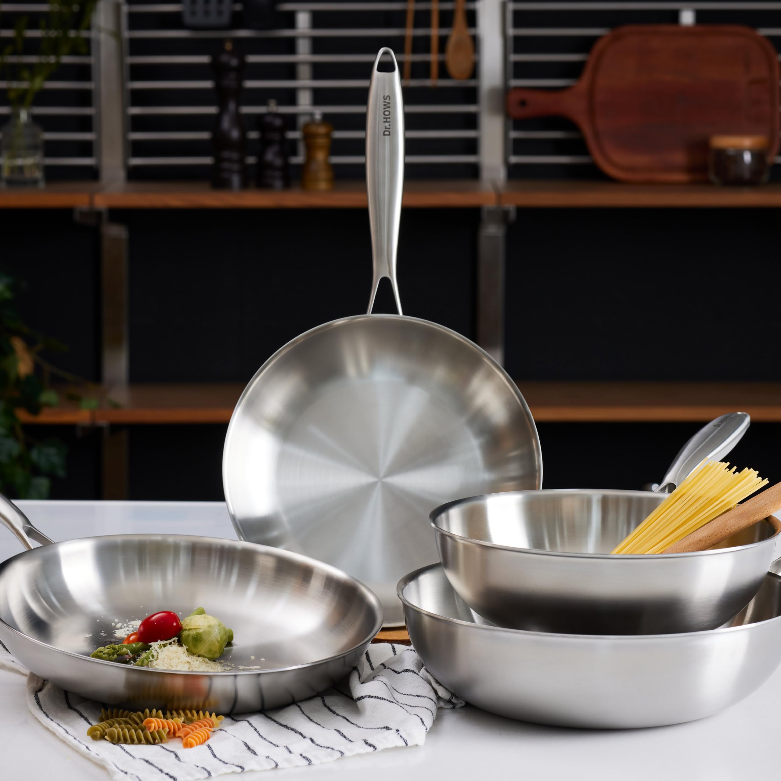 Dr.HOWS ESSENTIAL Tri-ply construction Stainless Steel Kitchen Cookware ...