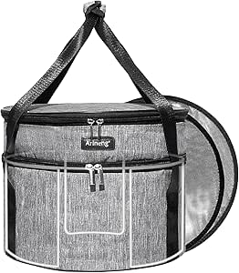 Amazon.com: Arineng Pie Carrier, Hard-Sided Design, Insulated Bag For Casseroles, Round ...