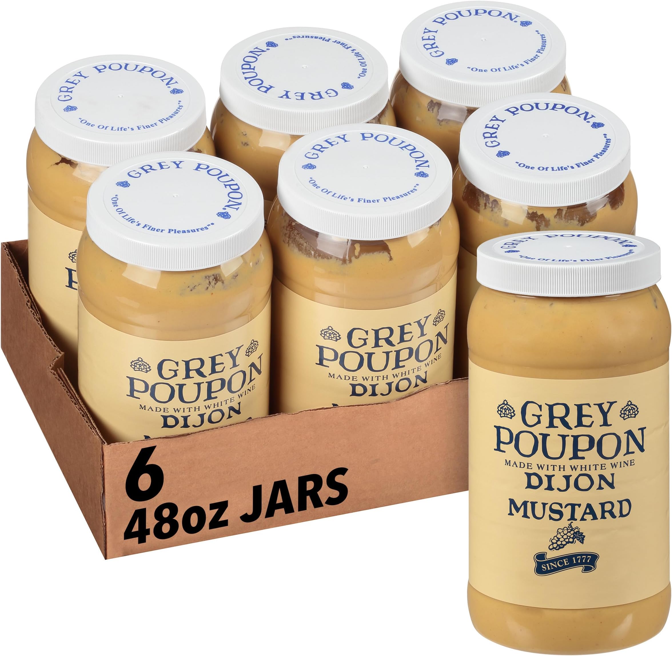 Amazon.com: Grey Poupon Dijon Mustard (48 oz Jars, Pack of 6)