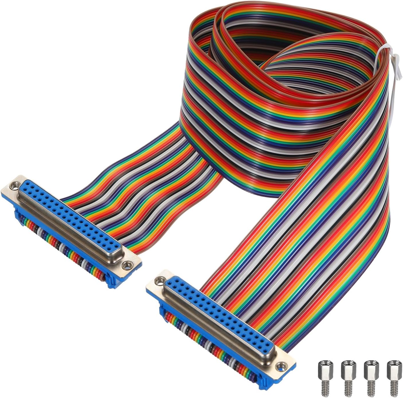 Amazon.com: MECCANIXITY 1 Pcs IDC Rainbow Wire Flat Ribbon Cable DB37 ...