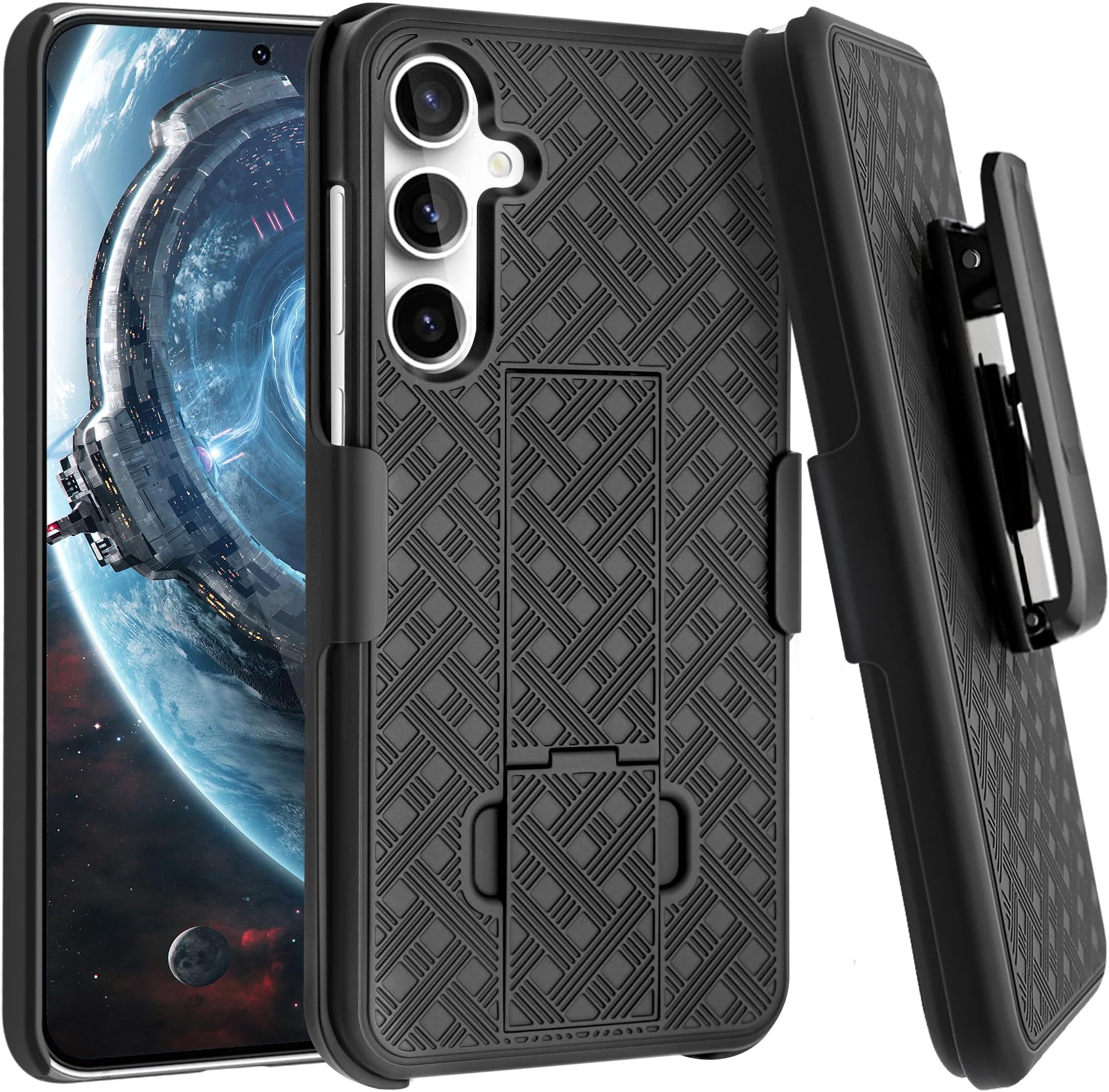 Amazon.com: Fingic for Samsung Galaxy S24 Plus Case with Belt Clip ...