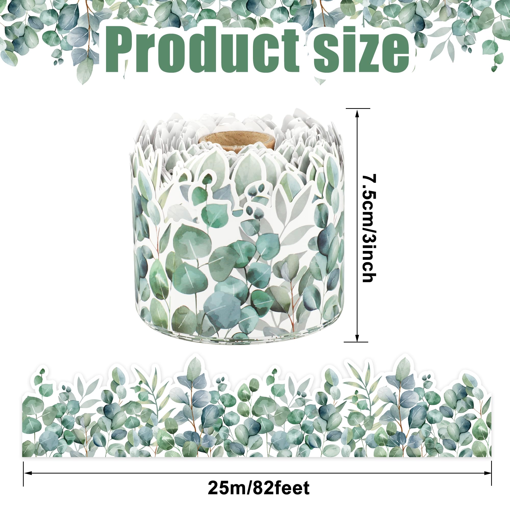 Bulletin Board Decorations Eucalyptus Bulletin Board 70.8ft Die-Cut ...