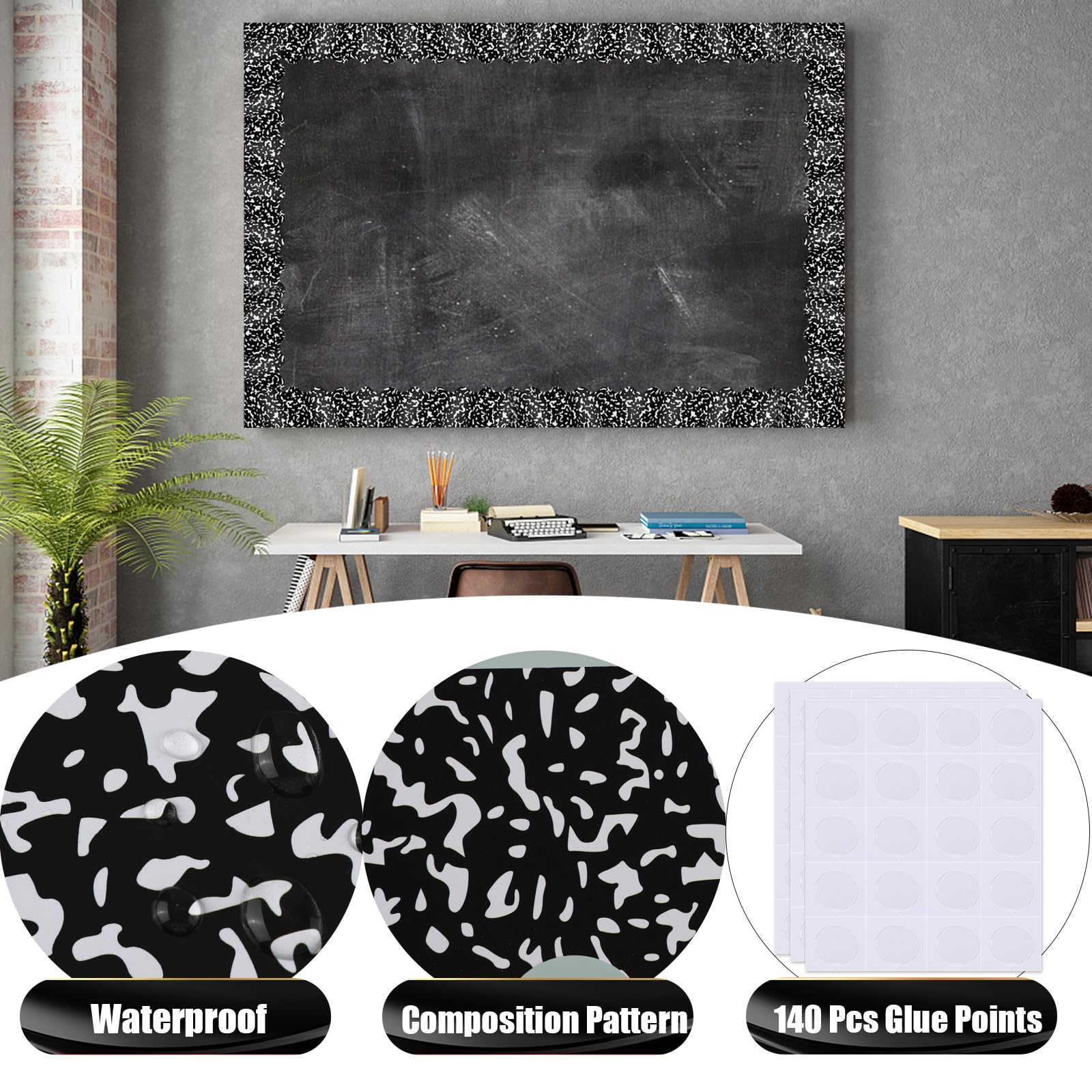 Snapklik.com : 72 Feet Composition Bulletin Board Borders Black And ...