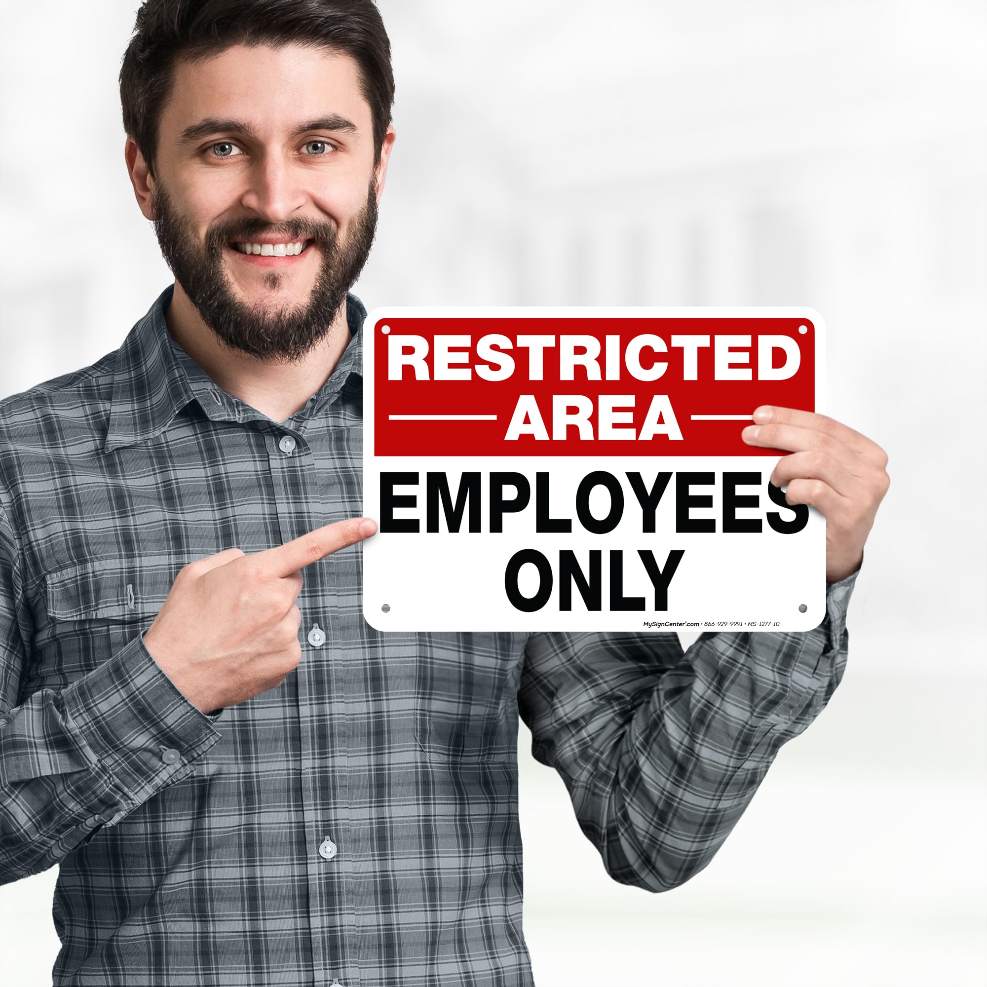 36x48 Inch Warning Sign Restricted Area - 36x48 Inch Reflective Safety ...