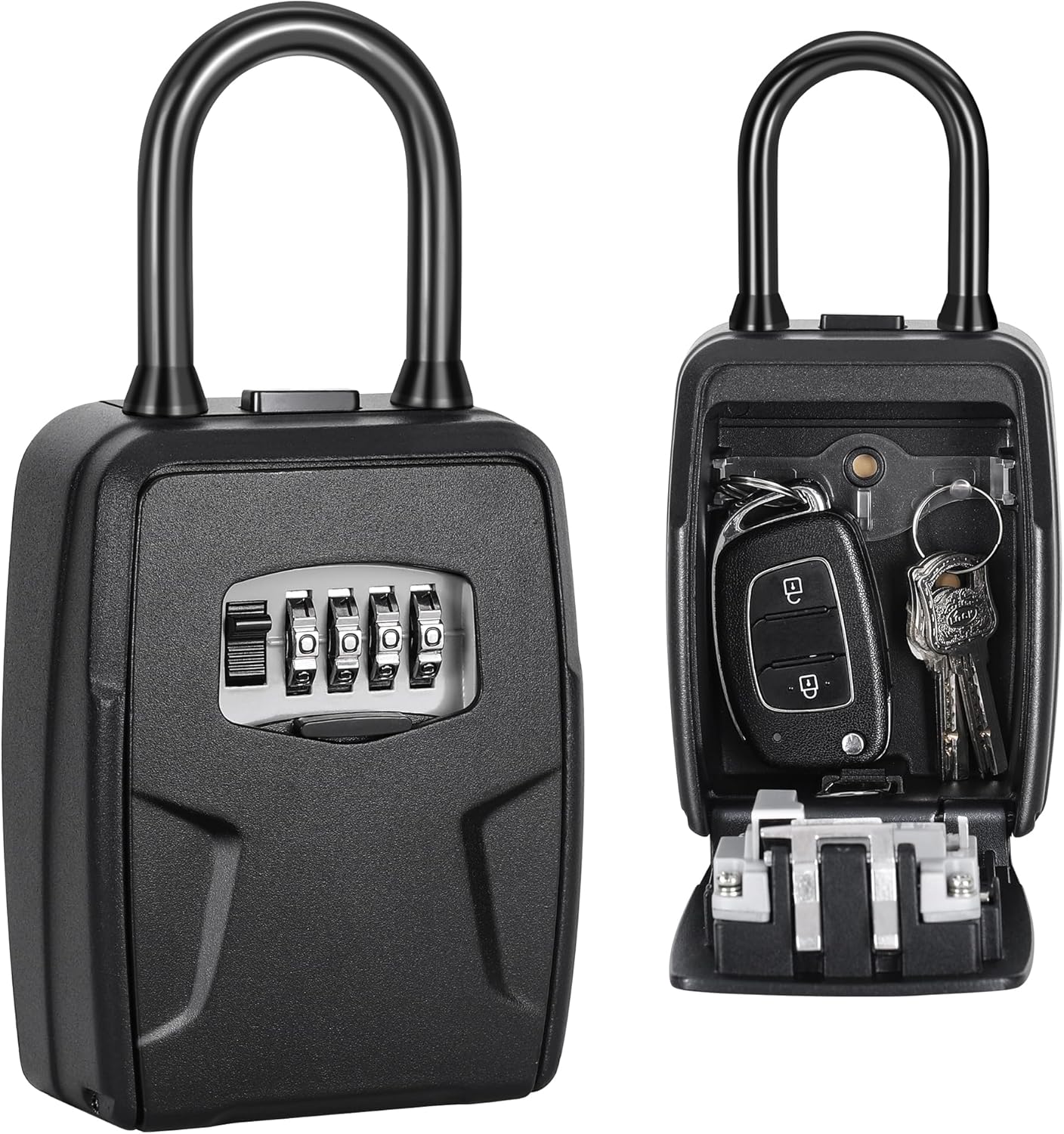 Amazon.com: Fayleeko Portable Key Lock Box, Lock Box Wall Mounted for House Key, Car Keys, 6 Key ...