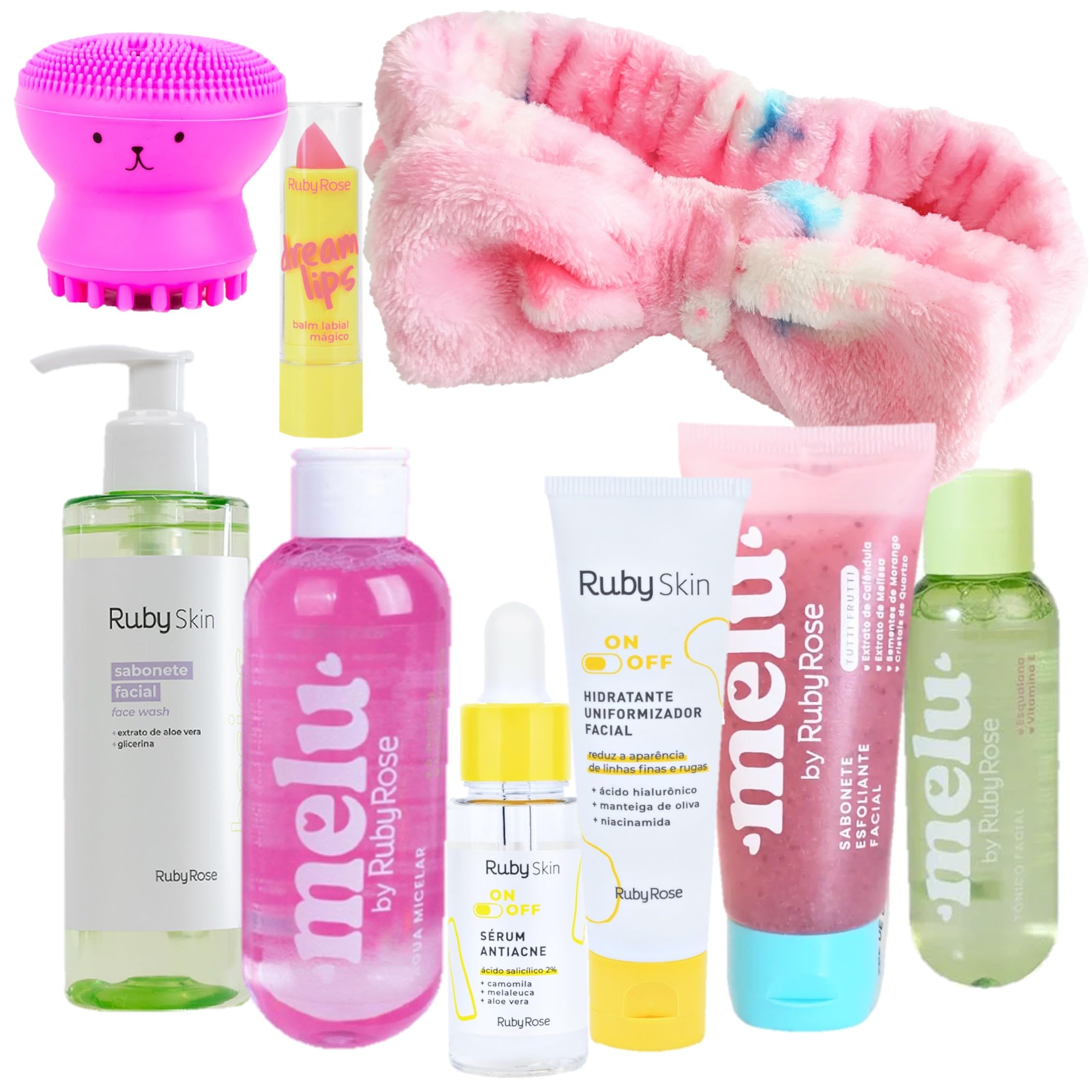 Kit Ruby Skin Proteção Urbana Ruby Rose c/Esponja Facial + Hidratante ...