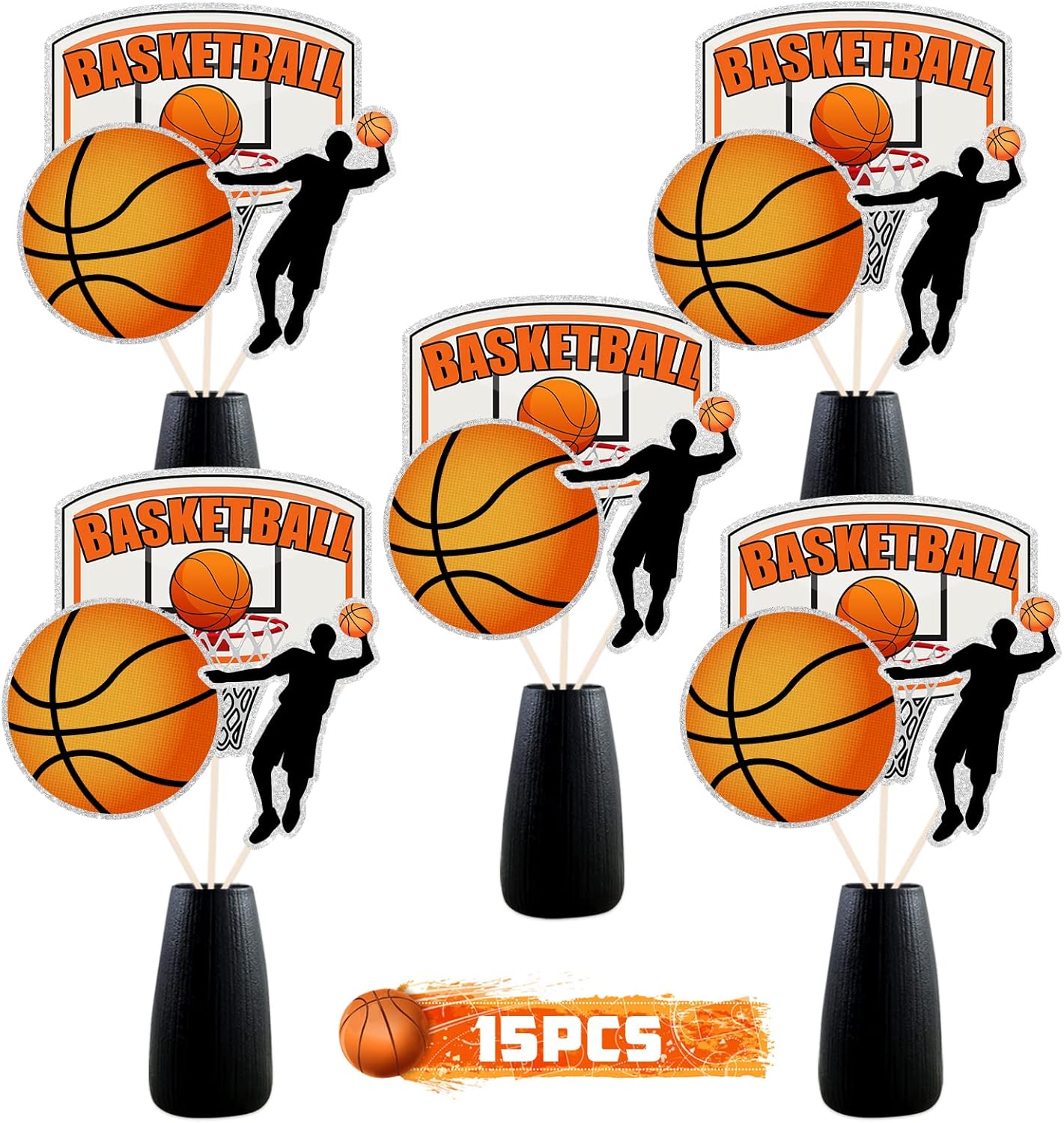 Amazon.com: Basketball Party Centerpiece Sticks, Sport Theme - Baby ...