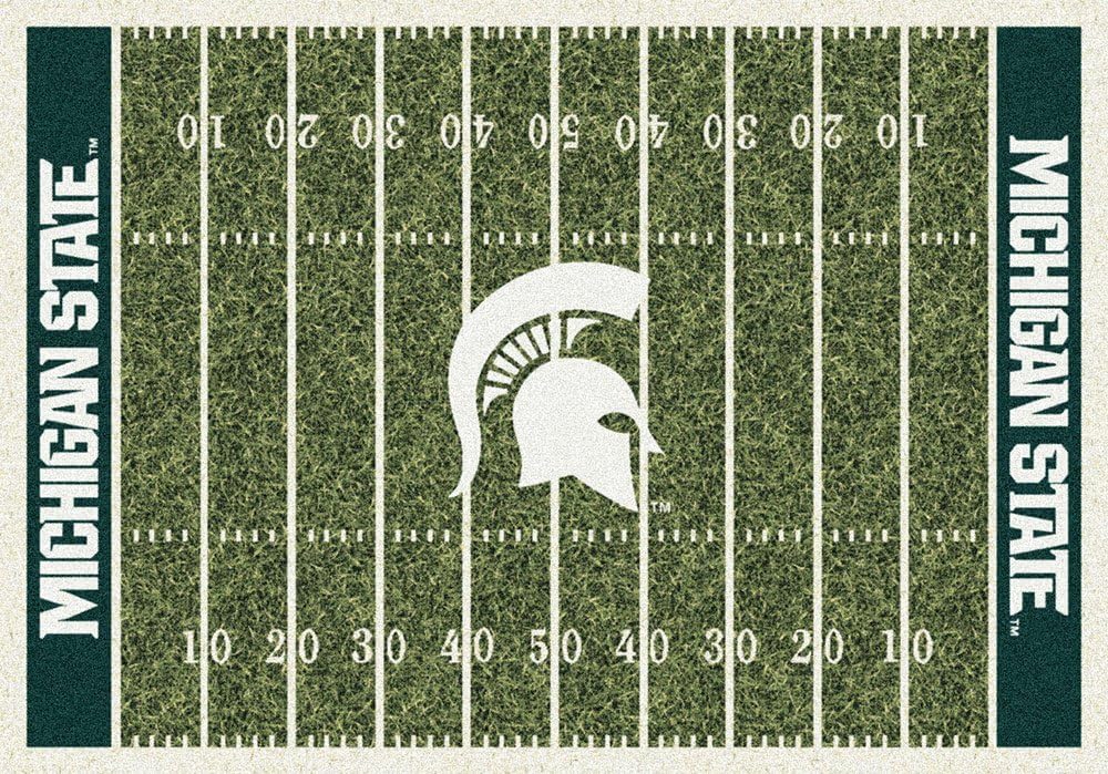 Amazon.com: Michigan State College Home Football Field Rug: 54"x78 ...