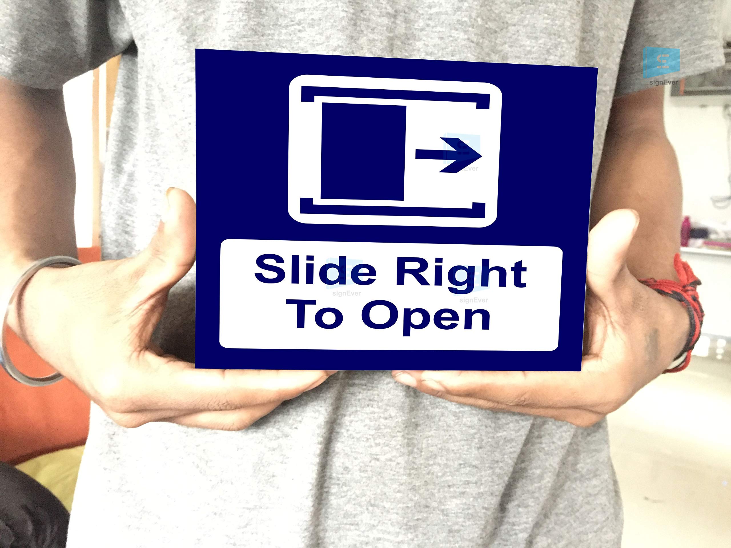 Buy SIGN EVER Slide Left To Open Sign Boards Shop Bank Office Hospital ...