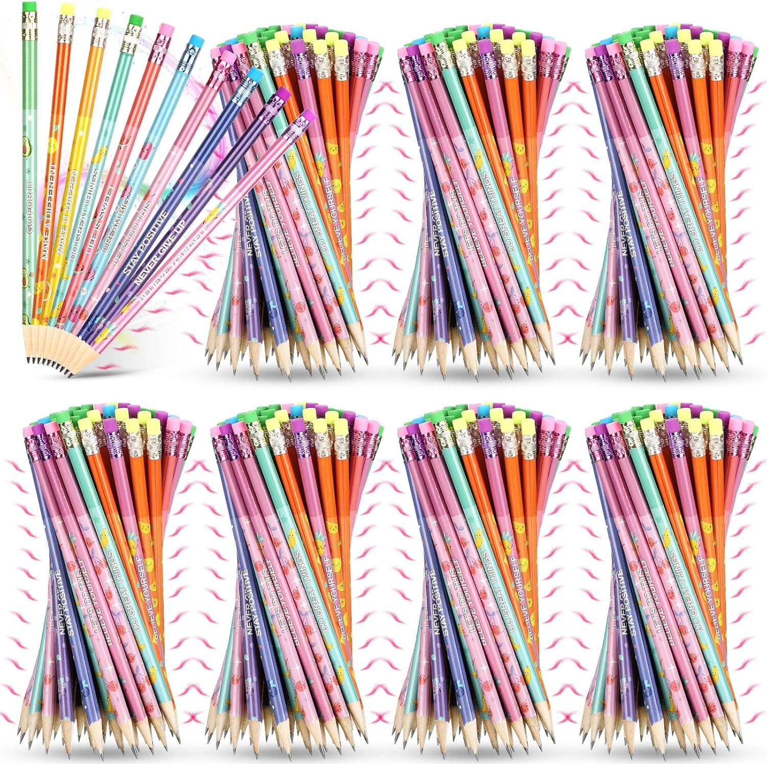 Amazon.com: Seajan 360 Pcs Scented Pencils Bulk for Kids Colorful Fruit ...