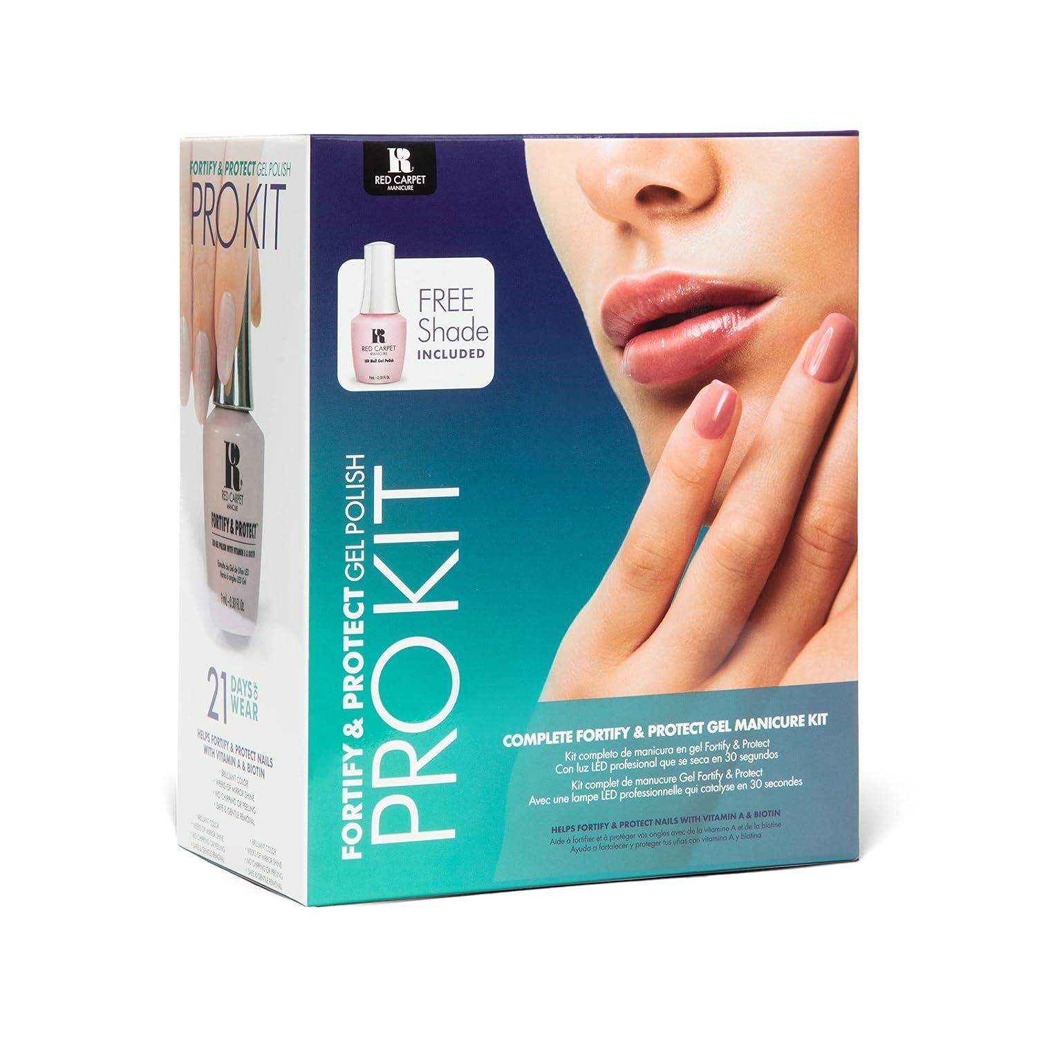 RCM Fortify & Protect Pro Kit Kit de esmalte de uñas de gel y luz UV ...