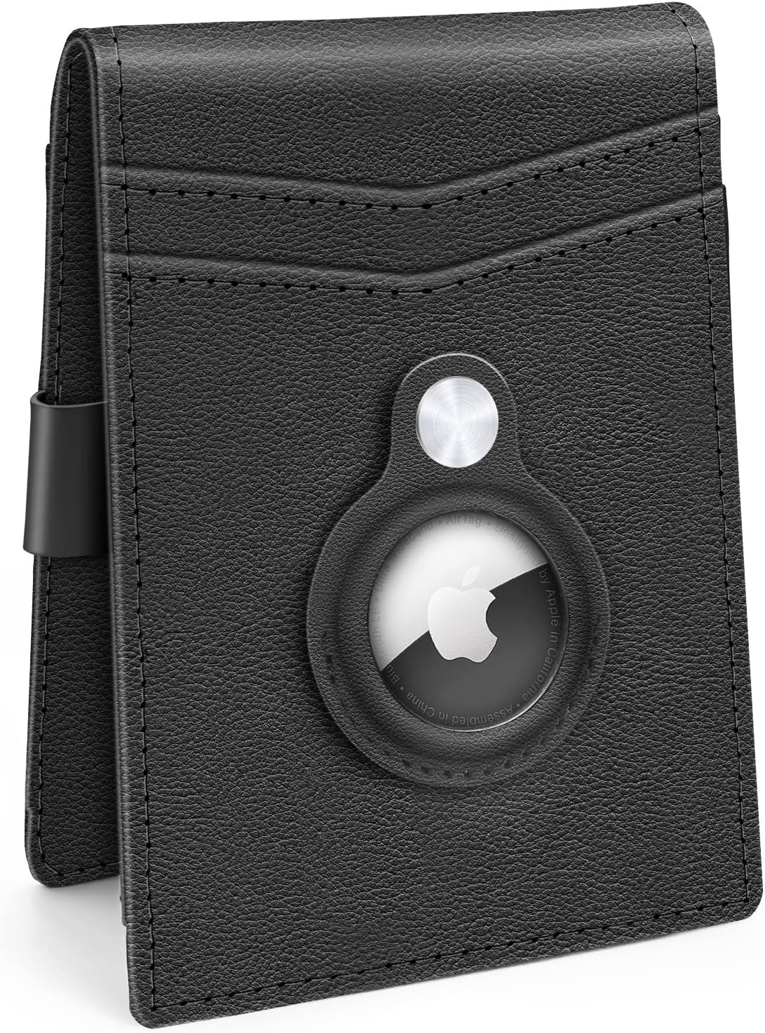 GAOCHALE Airtag Wallet Bifold [Genuine Leather] AirTag Wallet RFID ...