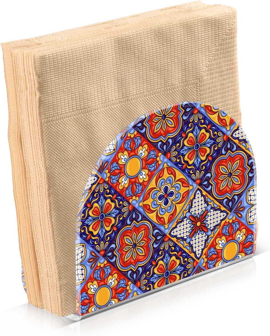 Amazon.com: WELLDAY Napkin Holder, Blue Mexican Talavera Napkin Holder ...