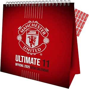 Manchester United Calendar 2025 Desk Easel Flip Calendar Man united ...