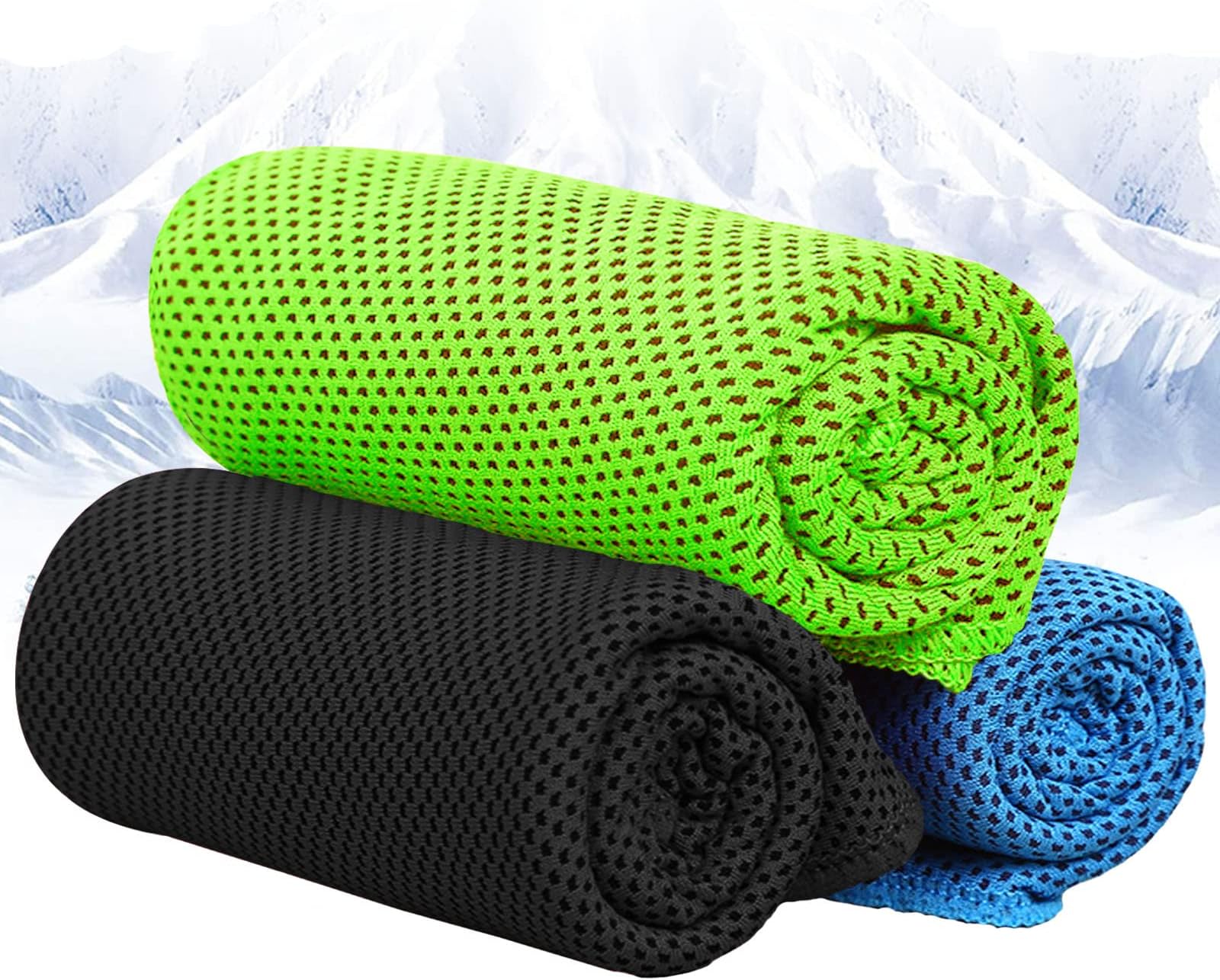 KAYMAN Cooling Gym Towel - Light Blue (2 Pack - 120x35cm), Soft ...