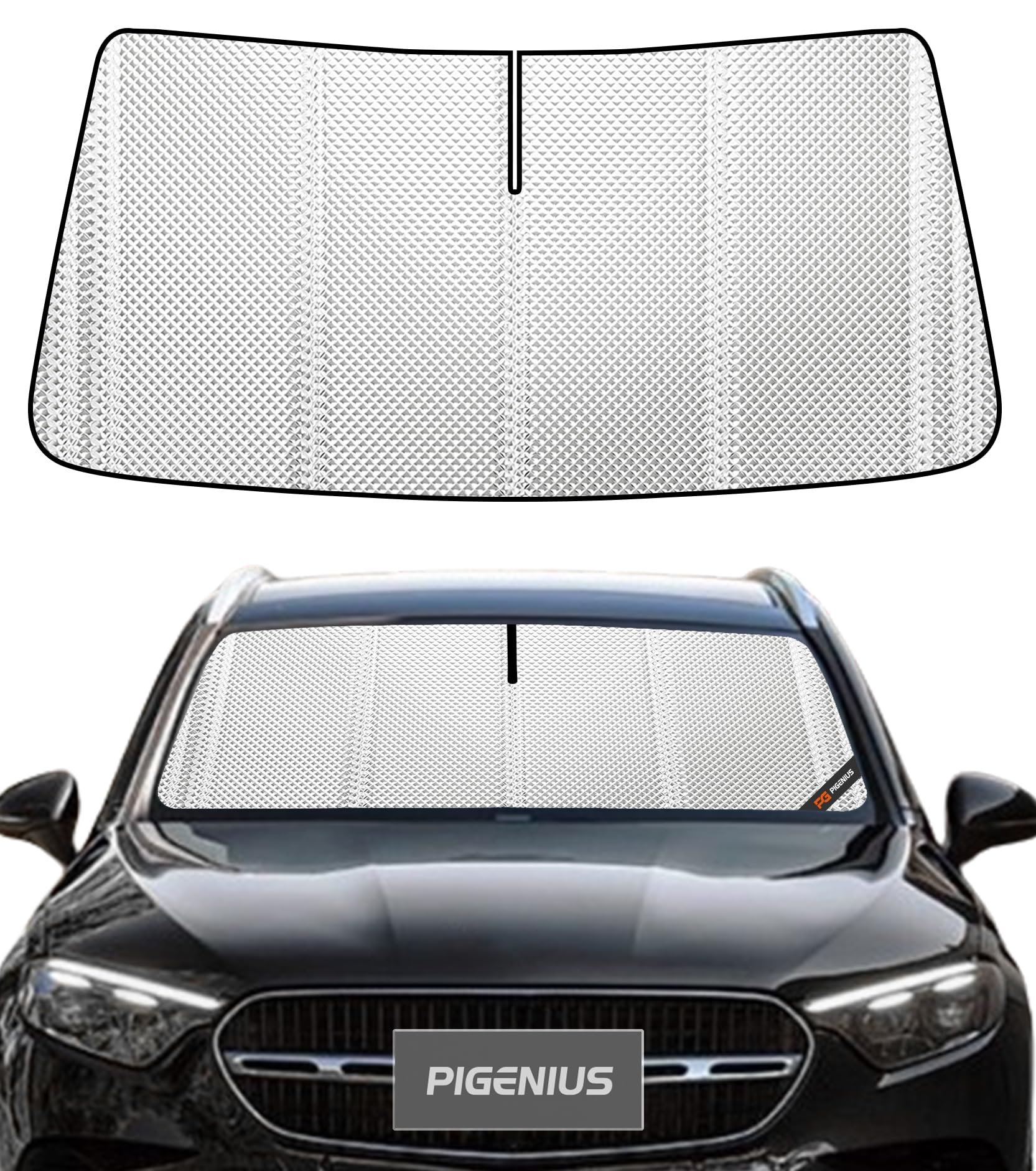 Snapklik.com : Pigenius Windshield Sun Shade For Mercedes-Benz GLE/GLS ...