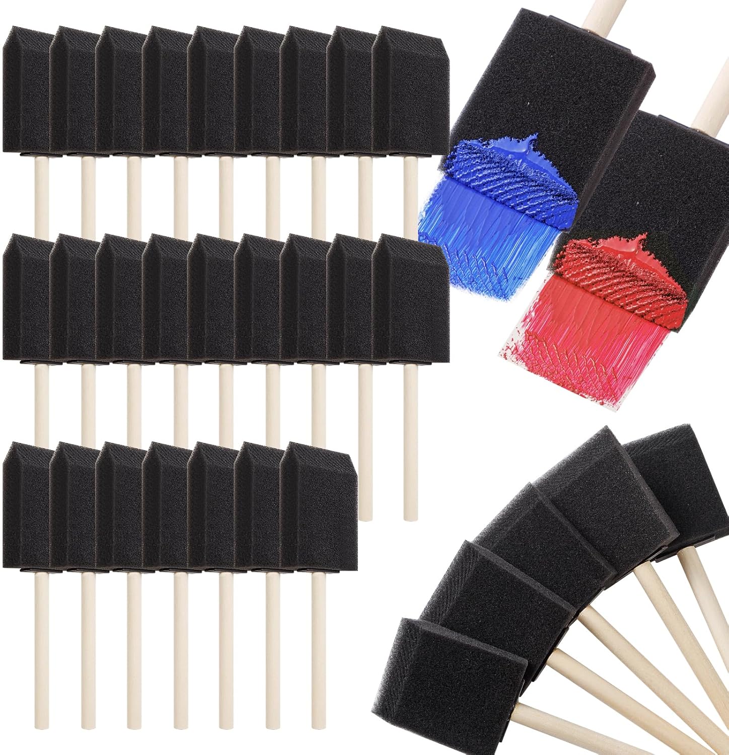 Amazon.com: 120 Pcs Foam Paint Brushes, 2 Inch Foam Brush for Painting ...