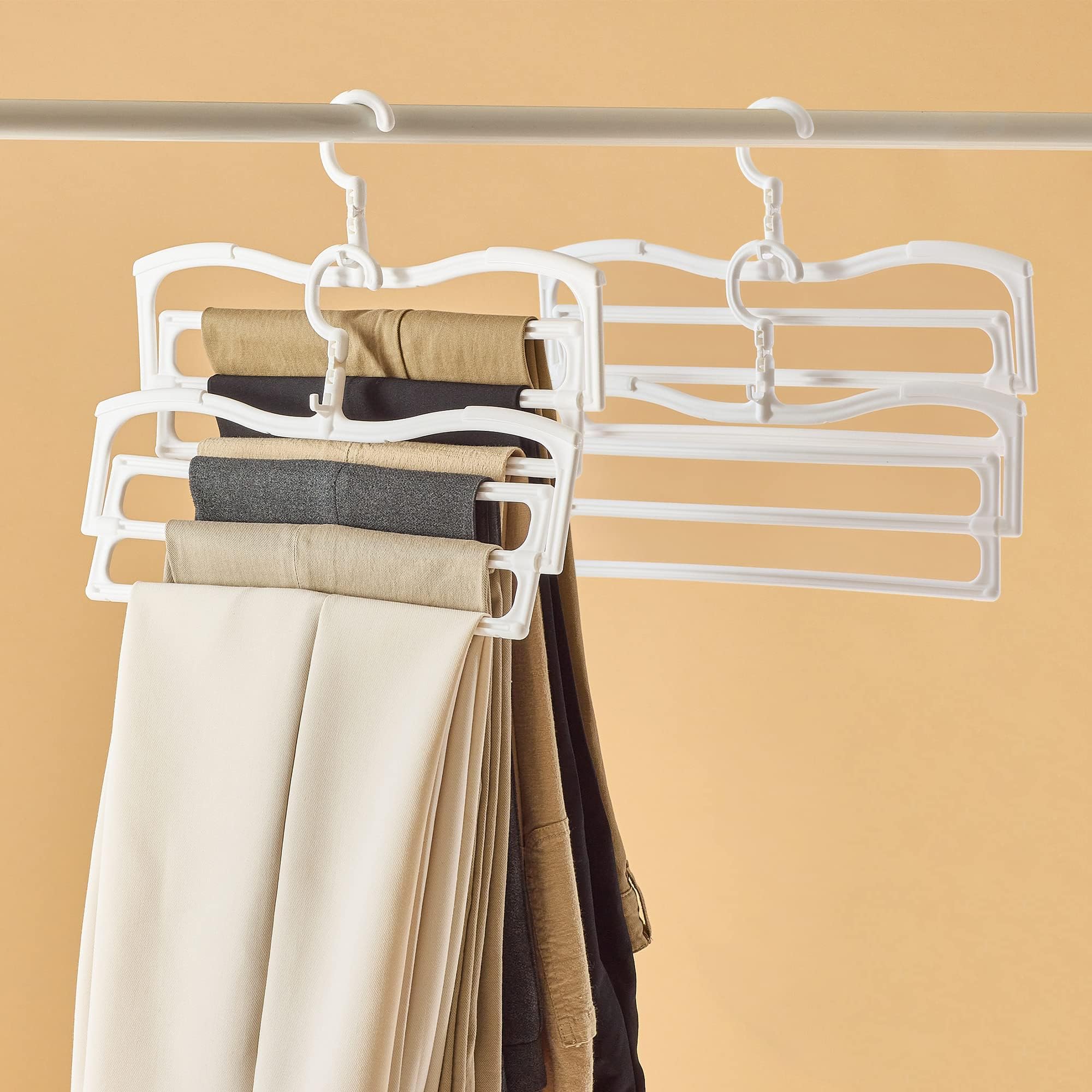 Amazon.com: EZAM Clothes Hangers Space Saving - 6 Pack Foldable Clothes ...