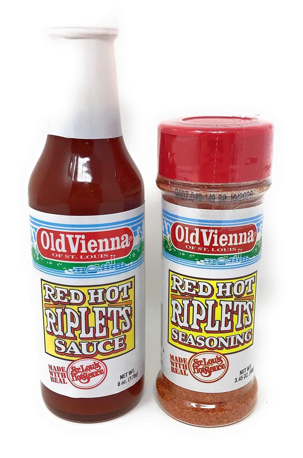 Amazon.com : Old Vienna | Red Hot Riplet Sauce and Seasoning Combo ...
