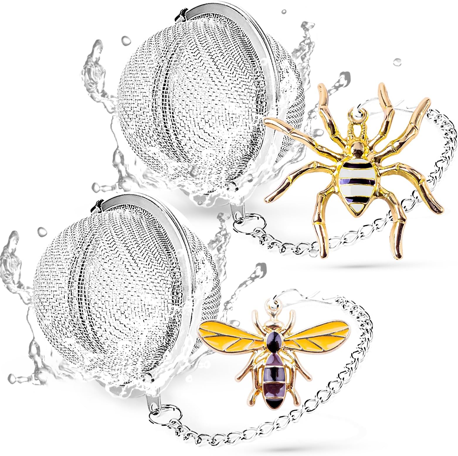 Amazon.com: Stainless Steel Mesh Tea Infuser, 2.1 inch Tea Ball with ...