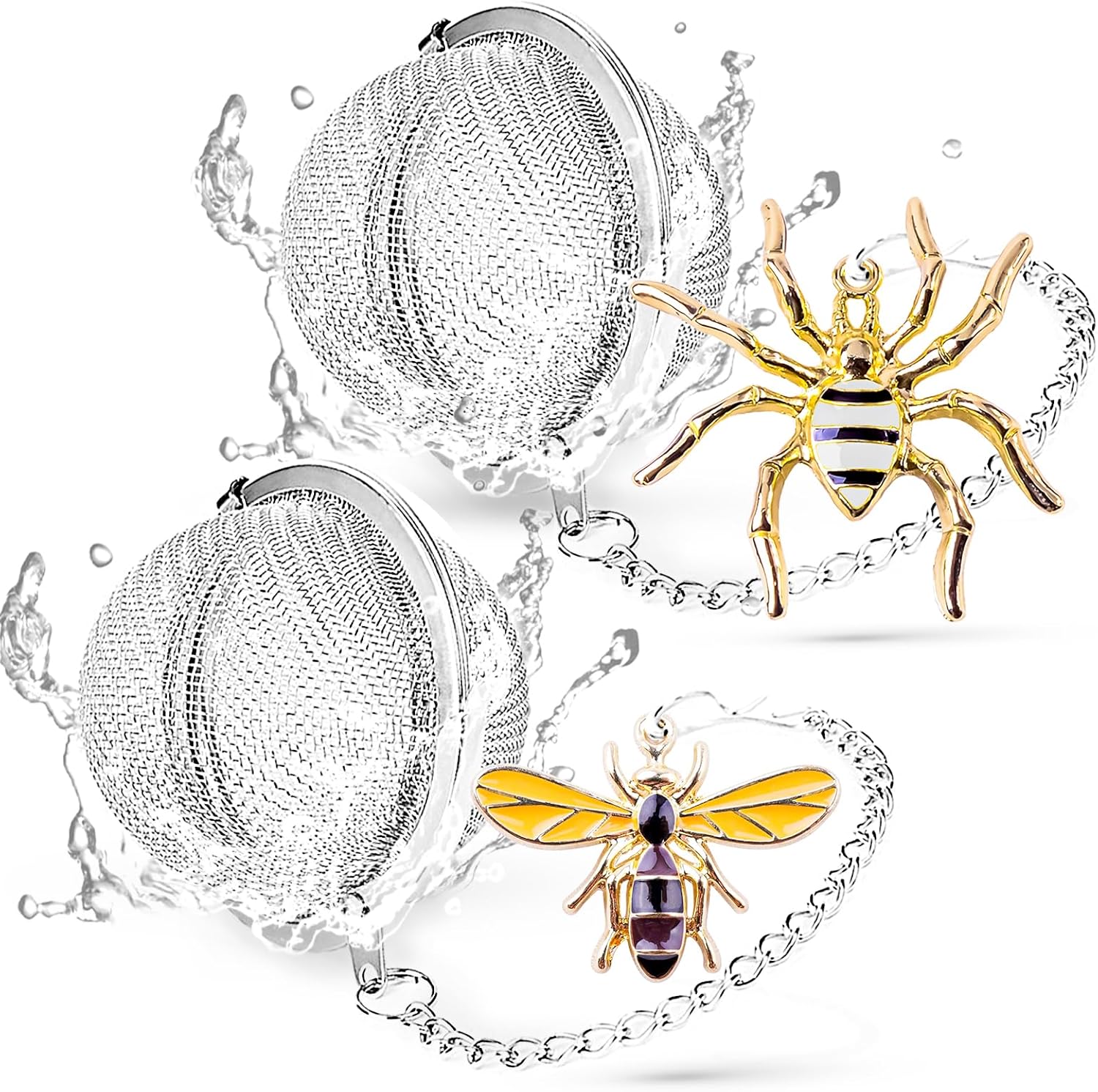 Amazon.com: Tea Infuser 2 pcs TeaSanavie Tea Strainer Handmade Honey ...