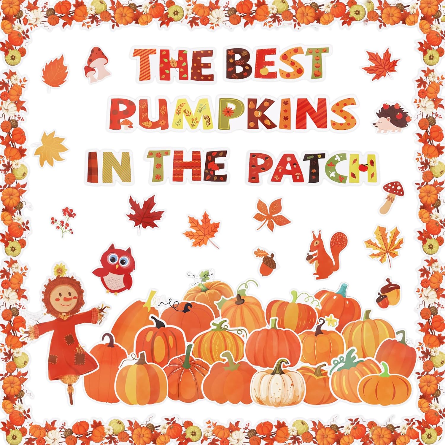Amazon.com: Fall Pumpkin Patch Bulletin Board Decoration - Back to ...