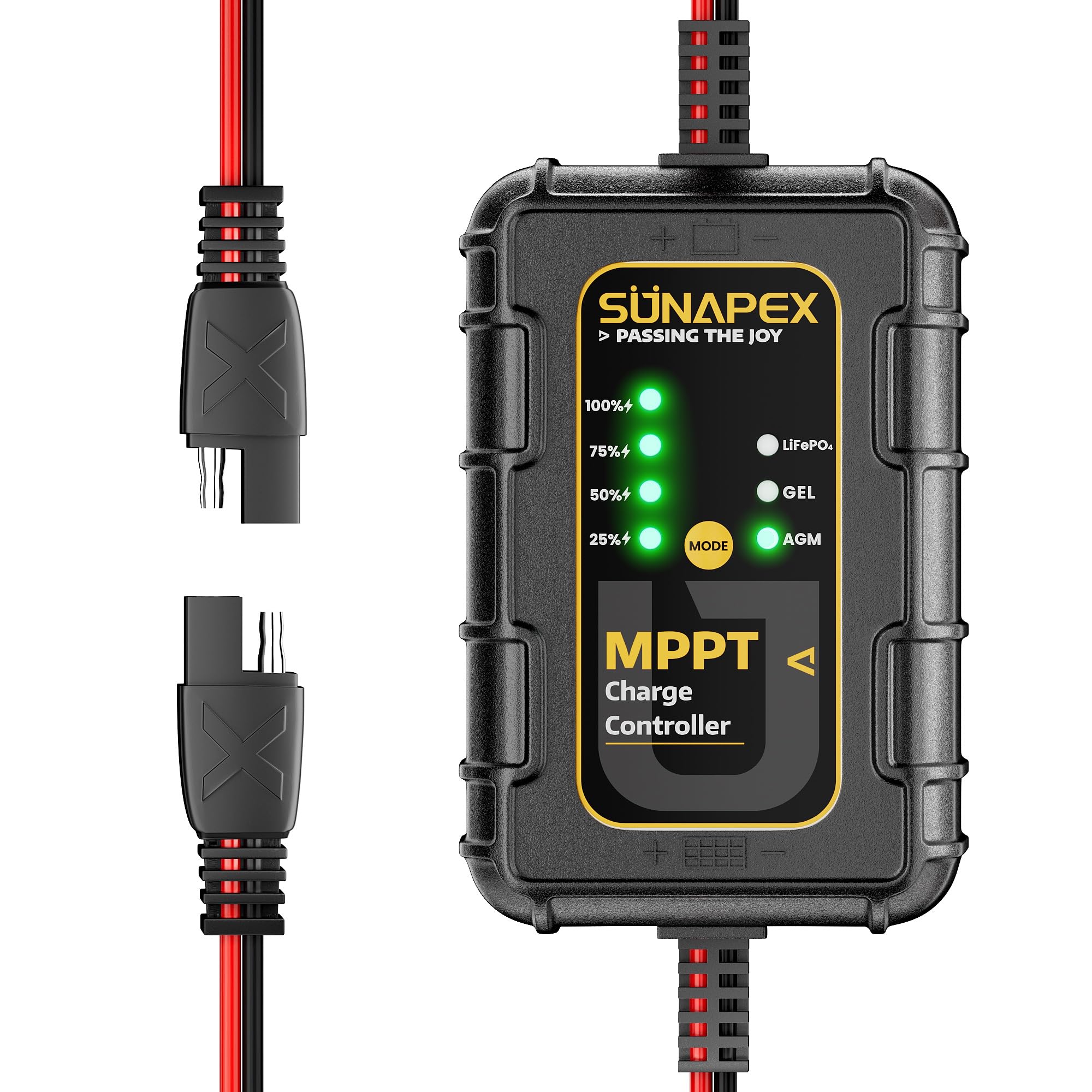 Amazon.com : SUNAPEX 12V MPPT Solar Charge Controller, Solar Panel ...