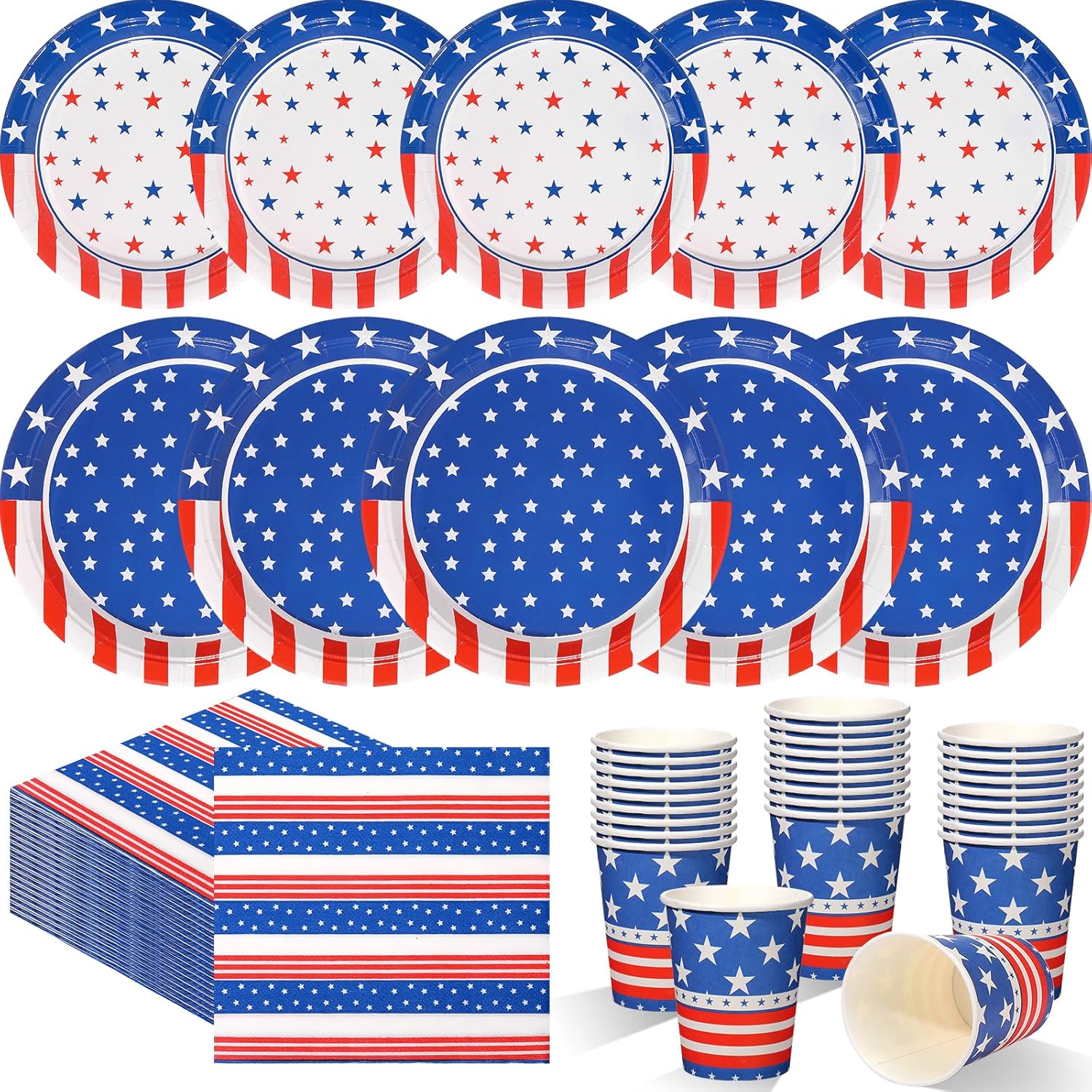 Amazon.com: 240 Pcs American Flag Patriotic Party Favor Veterans Day ...