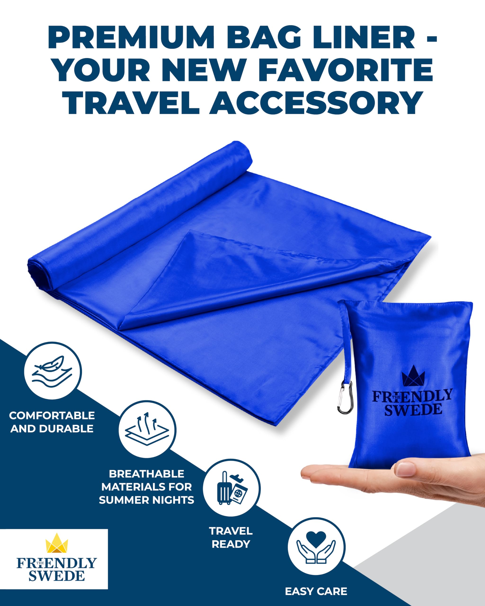 Snapklik.com : The Friendly Swede Sleeping Bag Liner Ultralight - Thin ...