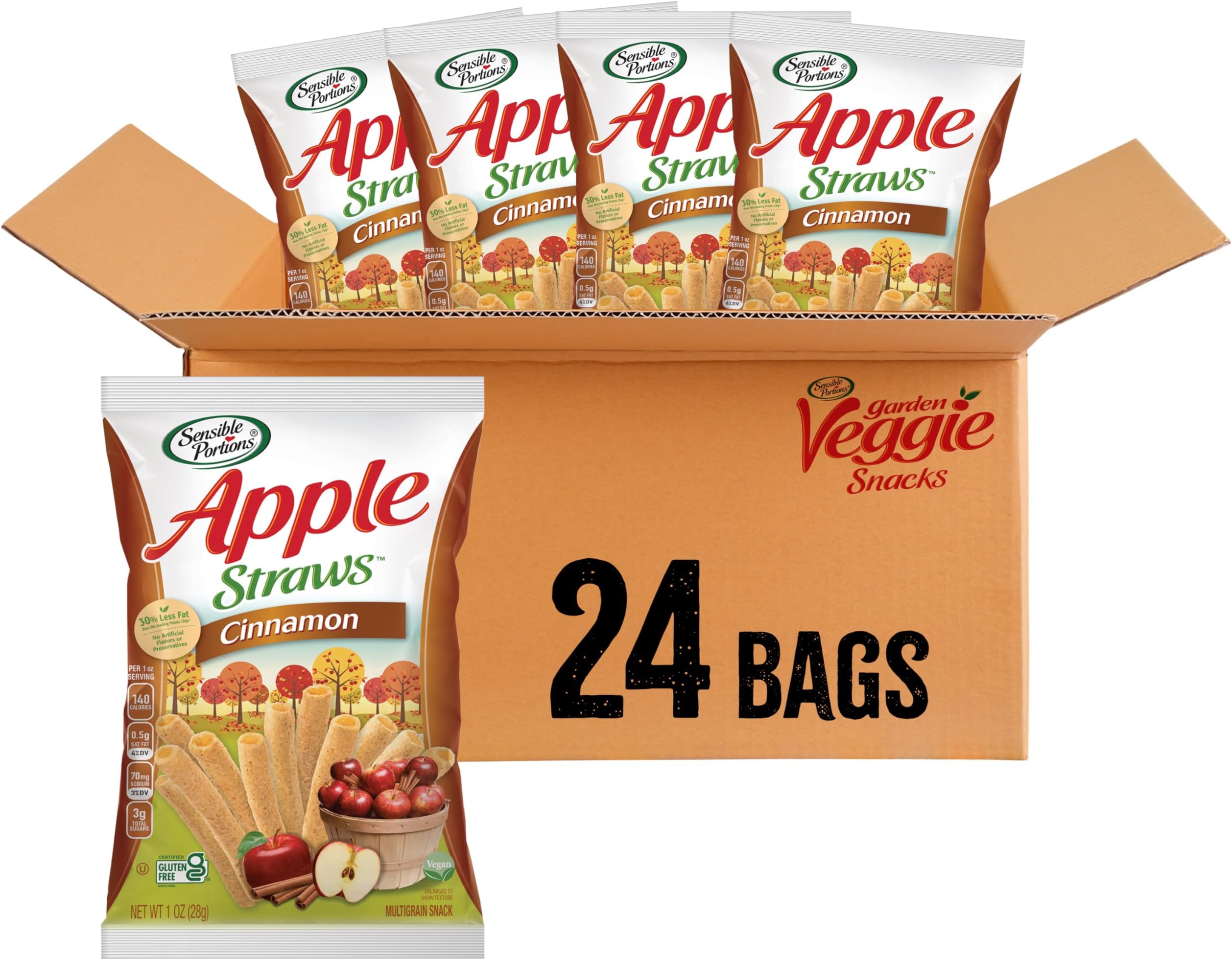 Amazon.com: Sensible Portions Veggie Straws, Zesty Ranch Flavor, Gluten ...