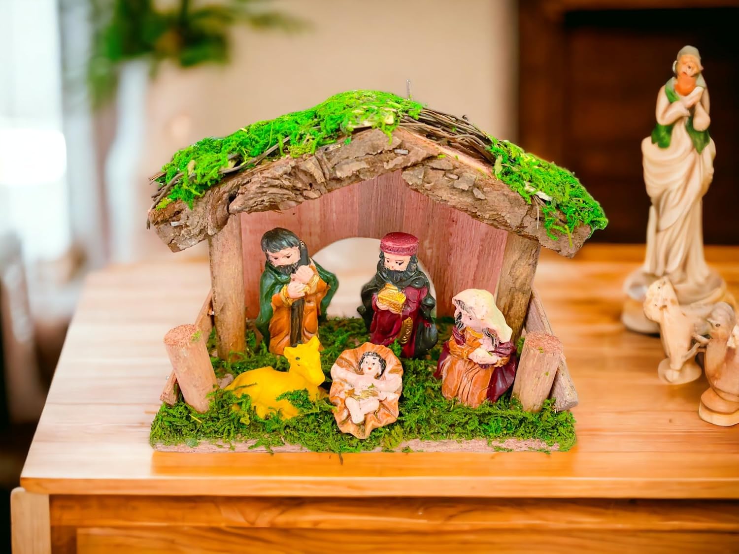 Buy Sesonby House Christmas Crib Set, Three Kings Gifts Real Life ...