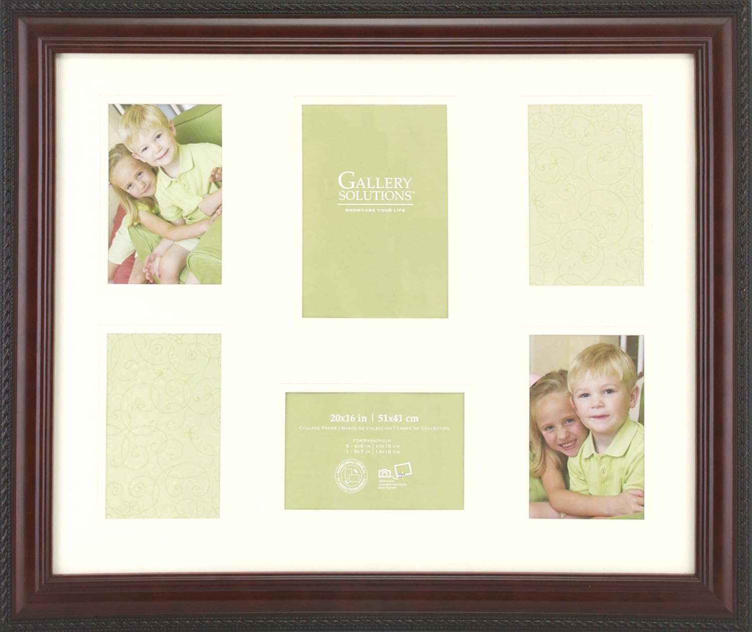 Amazon.com: Gallery Solutions Walnut Collage Frame with 11 Openings ...