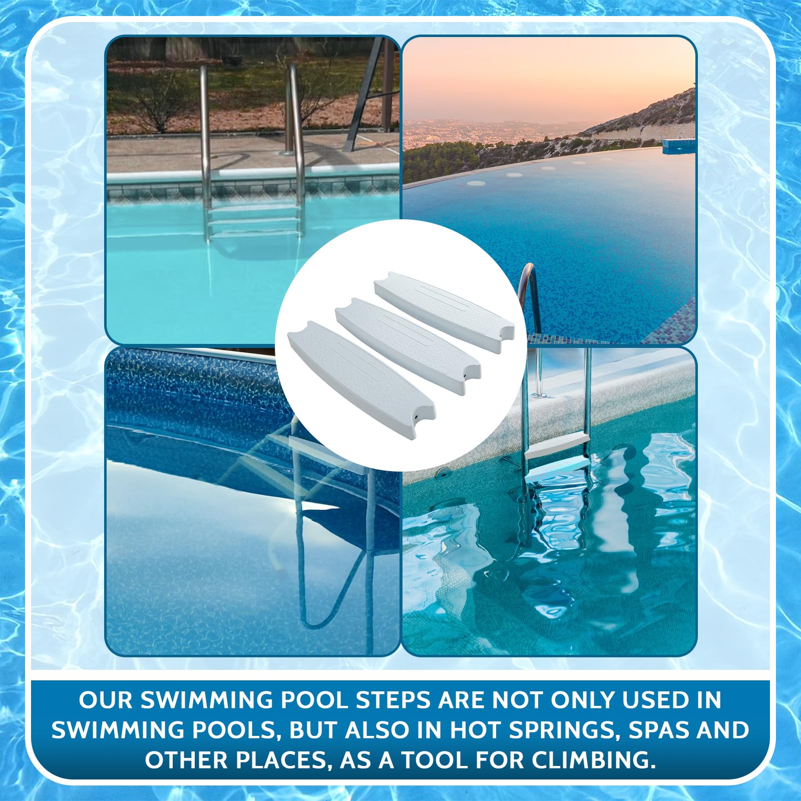 Snapklik.com : ECOTRIC Universal 18" Swimming Pool Ladder Steps Molded ...