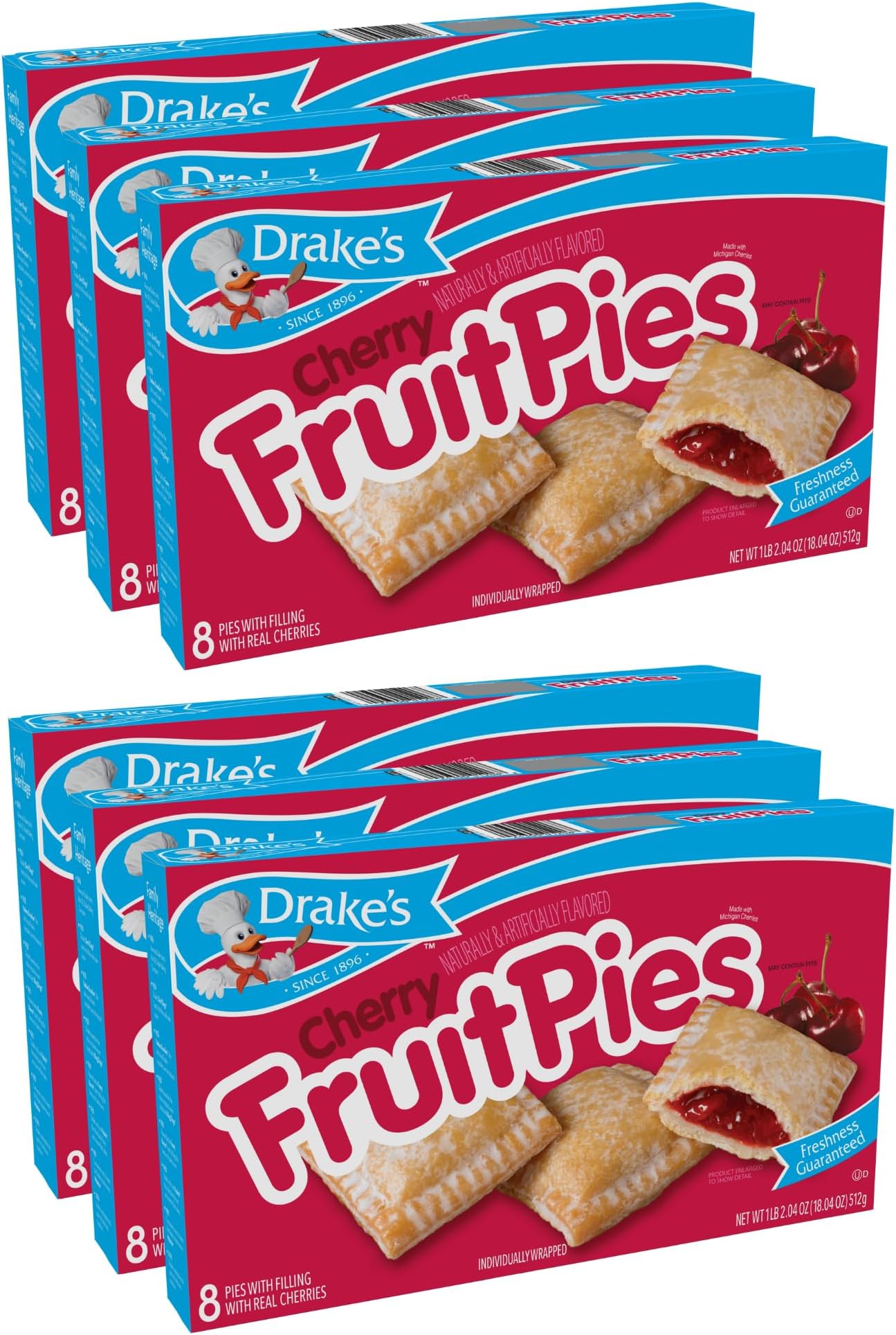 Amazon.com: JJ's Bakery Cherry Pie Snack Pies, Individual Dessert ...