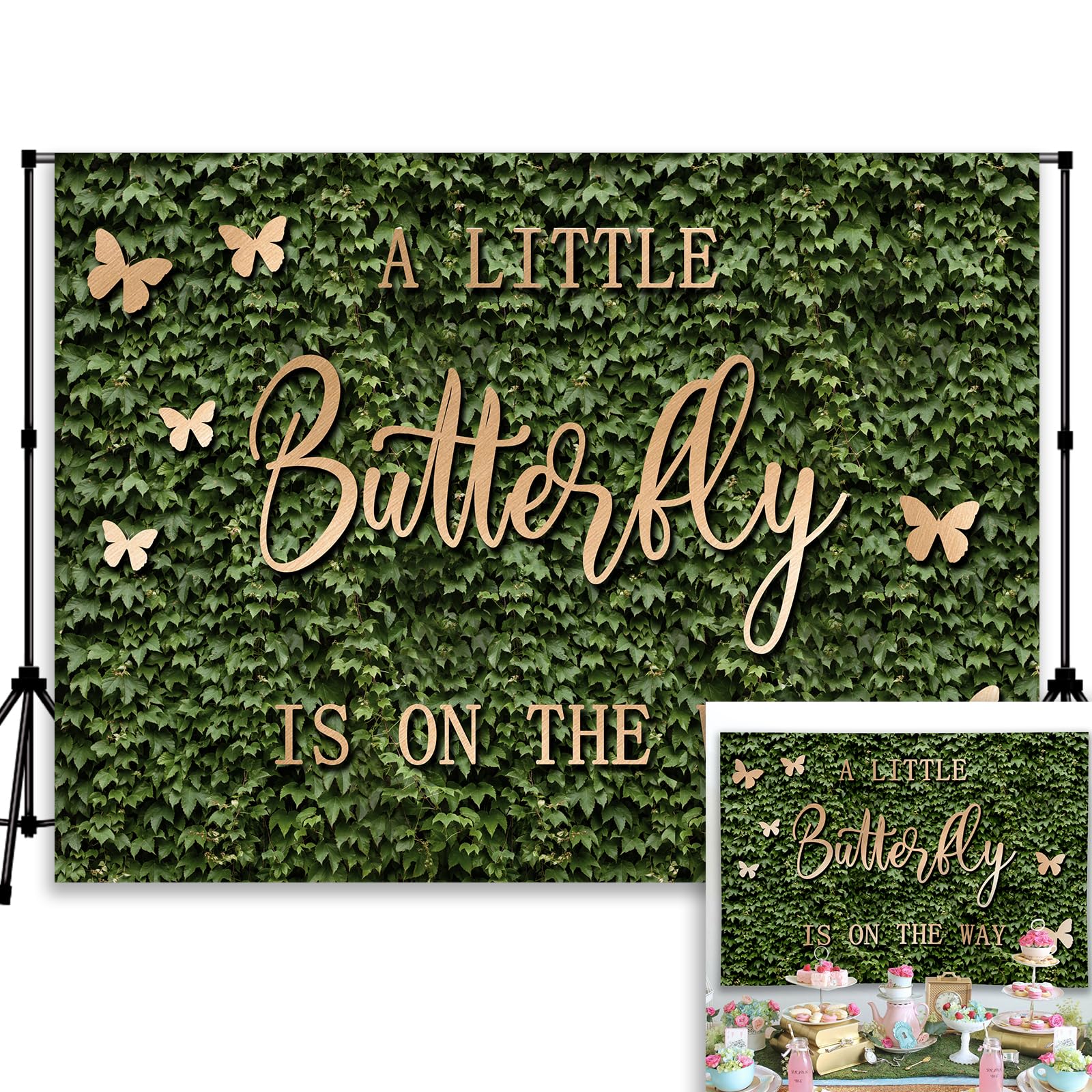 7x5ft Butterfly Photography Backdrop A Little Butterfly is on The Way ...