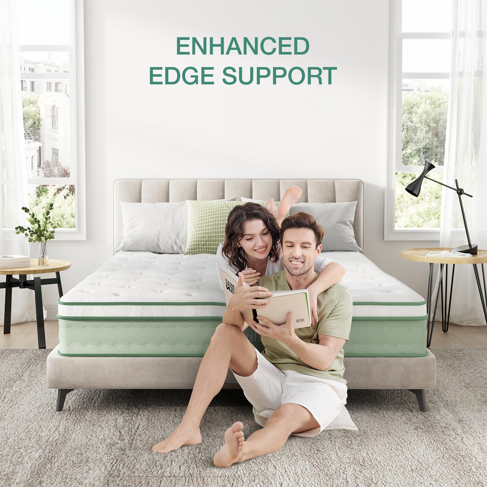 Snapklik.com : Novilla King Size Mattress, 10 Inch Hybrid Mattress, Gel ...