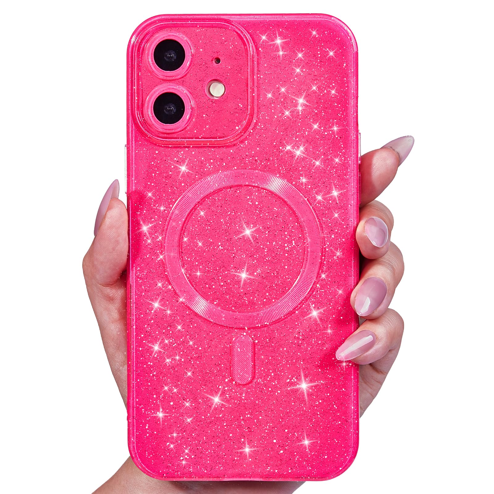 Amazon.com: Svanove Glitter Case for iPhone 12 Mini Phone Case Magnetic ...