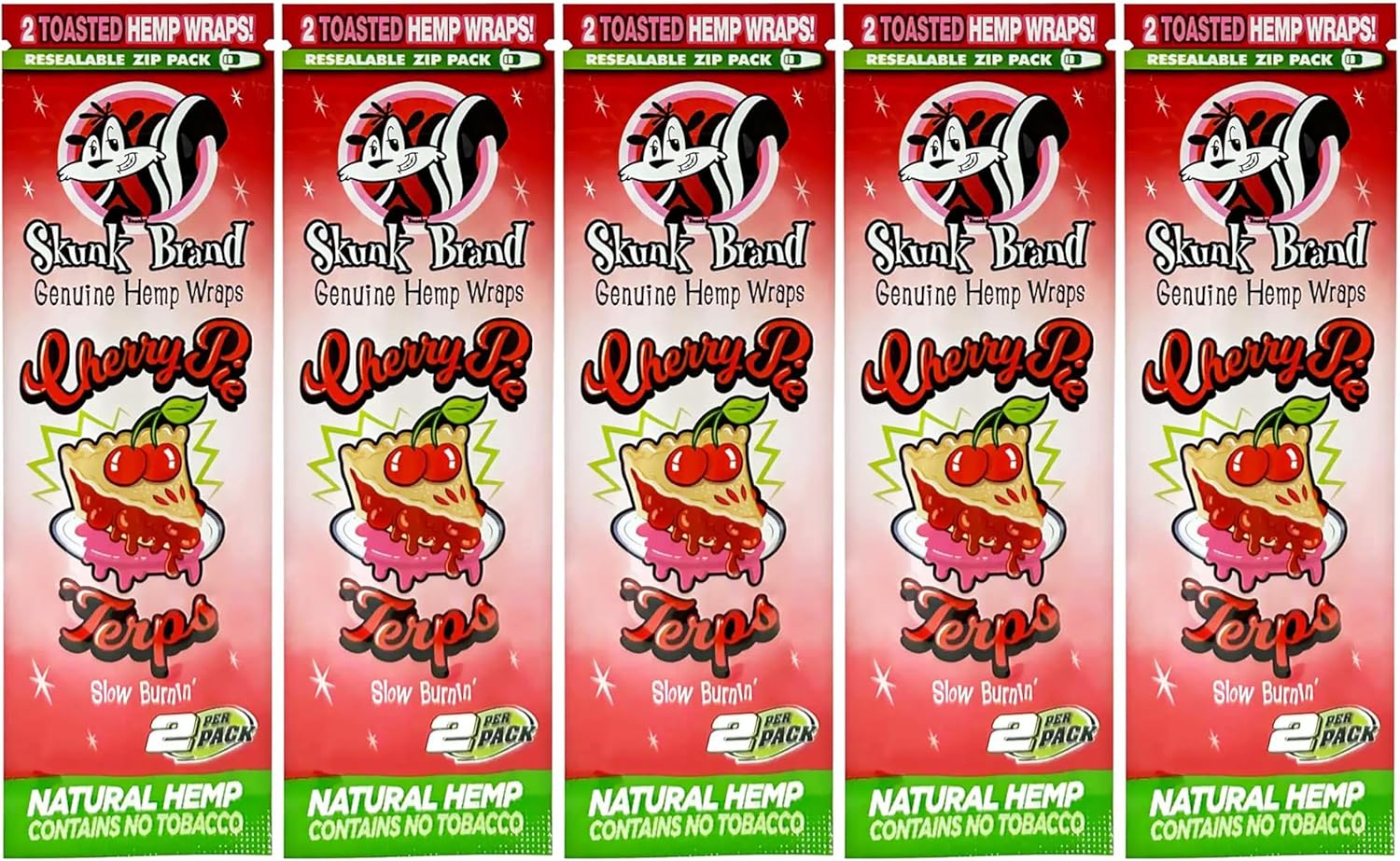 Amazon.com: Skunk Brand - Cherry Pie Flavor Papers - 5 Pouches (10 ...