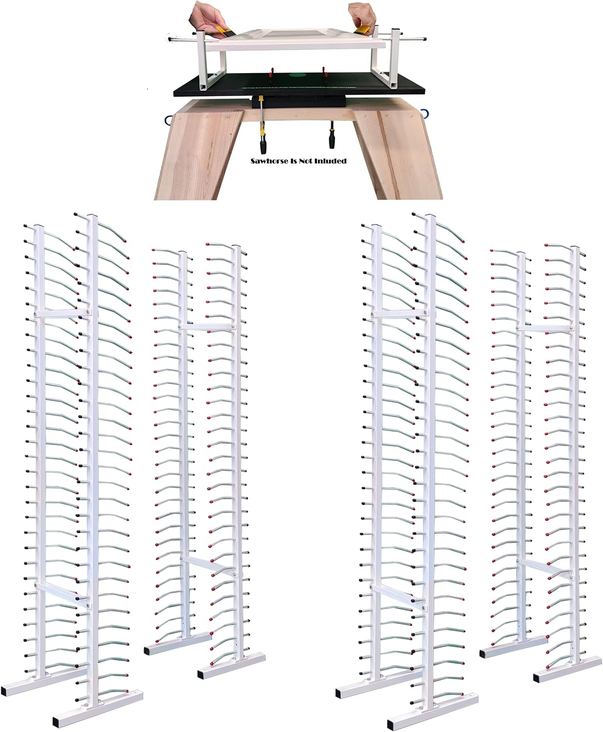 Amazon.com: 60 Cabinet Door Dry & Rotating Spray Rack Combo (Large ...