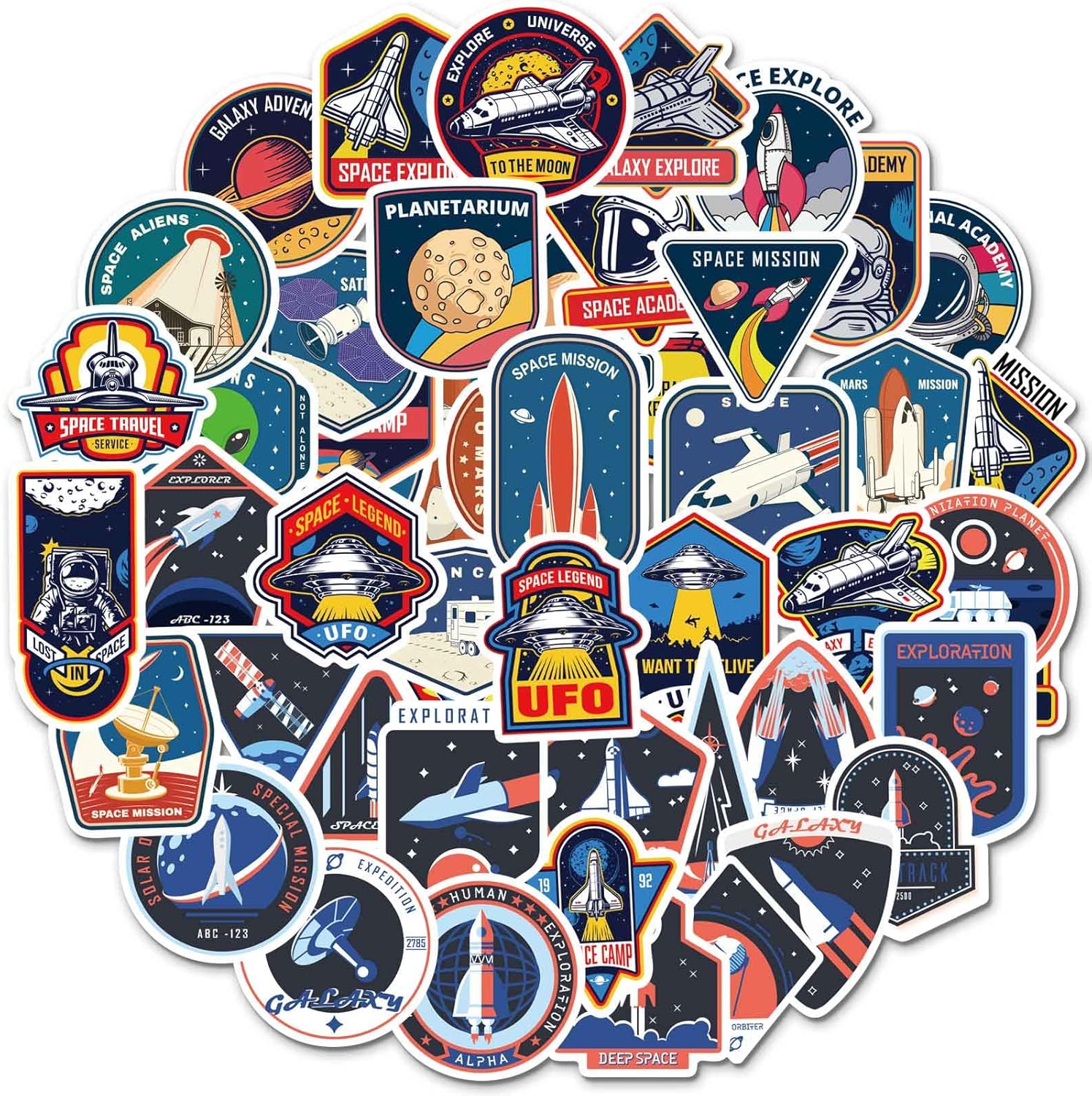 Amazon.com: Space Legend Stickers Cool Galaxy Explore Stickers Space ...