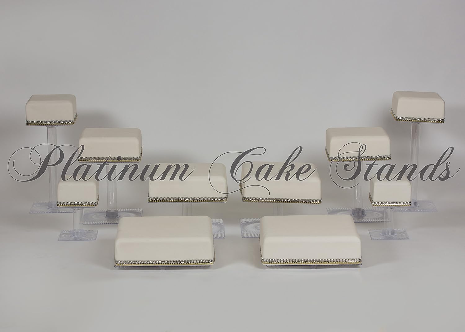 Amazon.com | 10 Tier Cascade Wedding Cake Square Cupcake Stand (Style ...