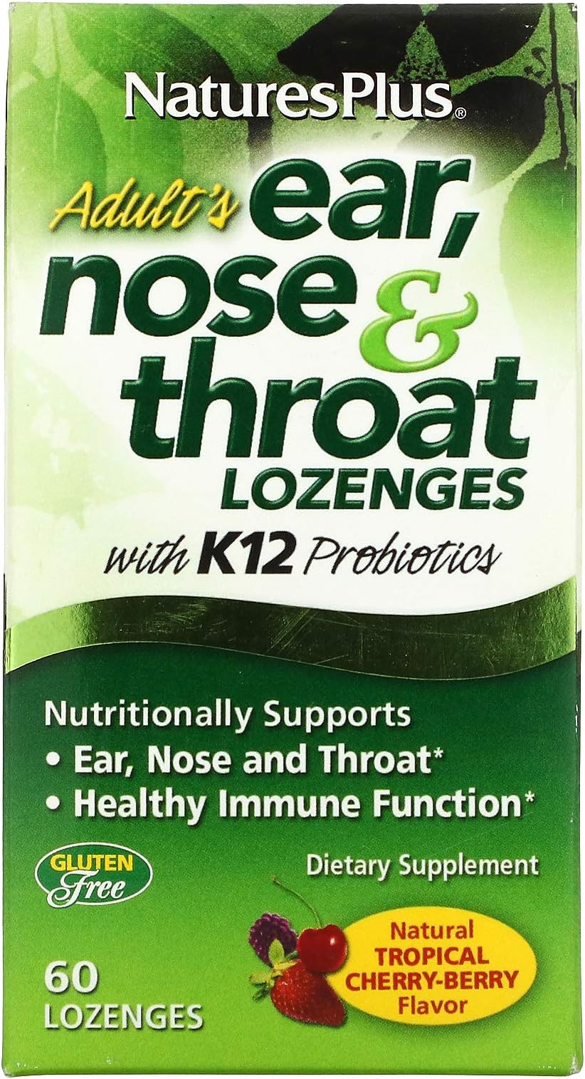 Amazon.com: Natures Plus Adult's Ear Nose Throat Lozenge with K12 ...