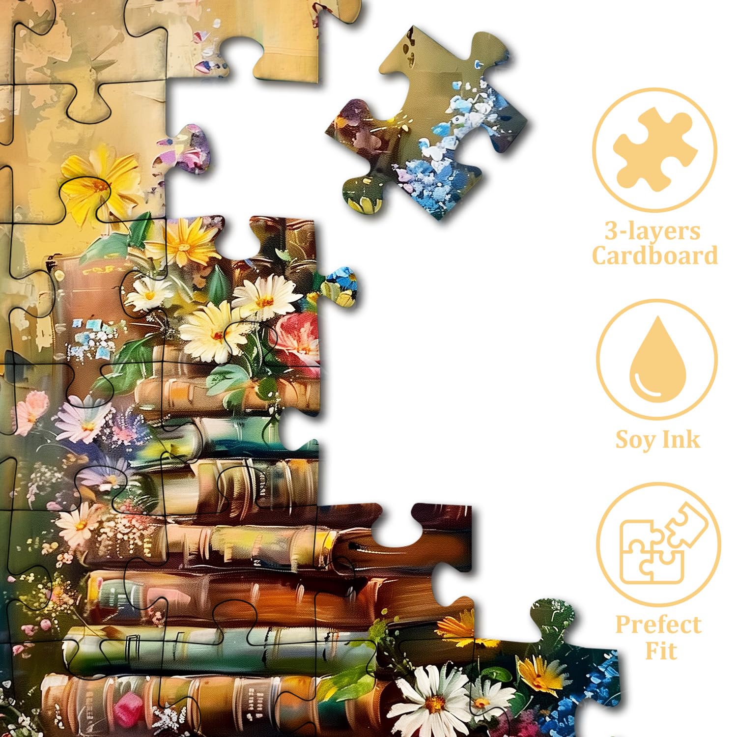 Snapklik.com : Vintage Book Puzzle For AdultsPICKFORU Wildflower Pages ...